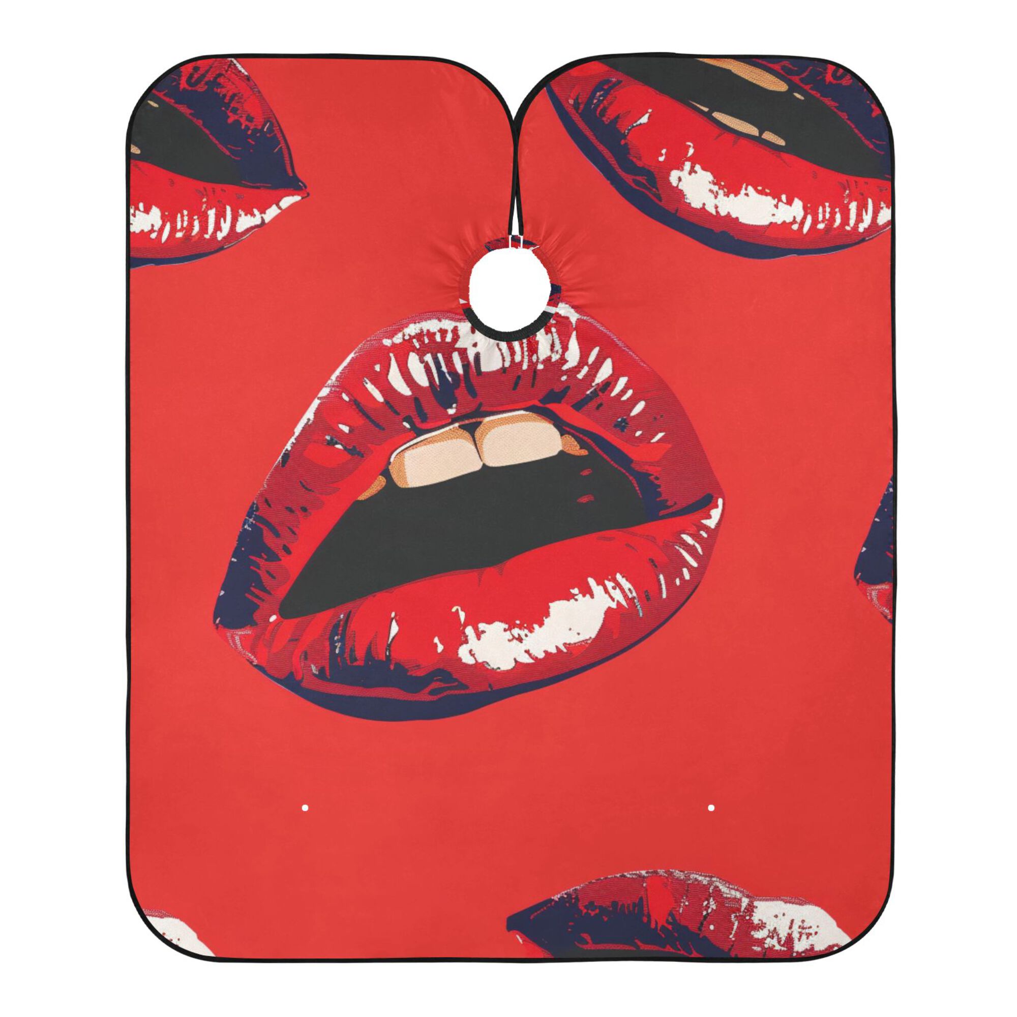 JSTEL Red Lips Waterproof Barber Cape for Men Women Beard Shaving Bib ...