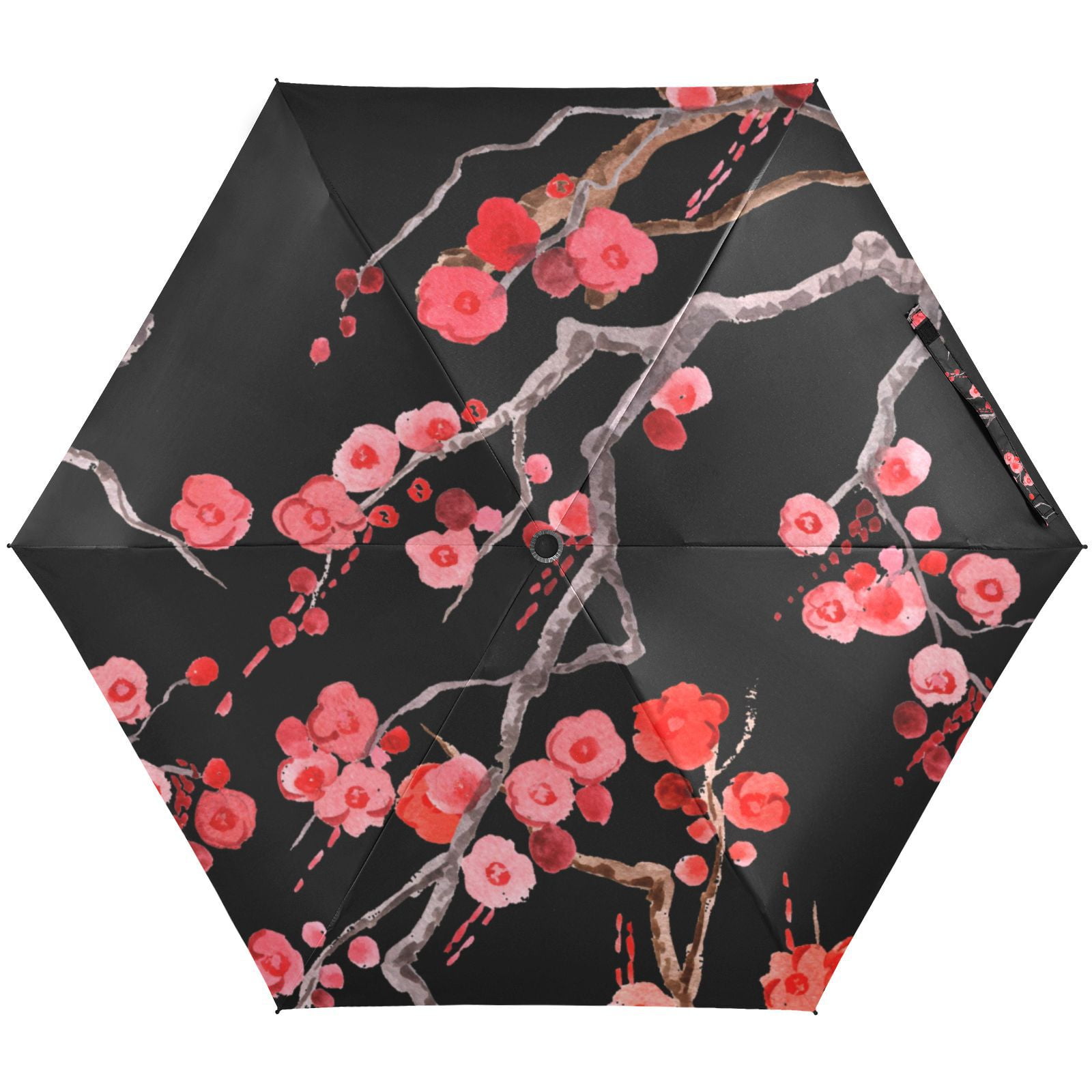 JSTEL Sakura Cherry Blossom Flower Floral Folding Umbrella for Rain Sun ...