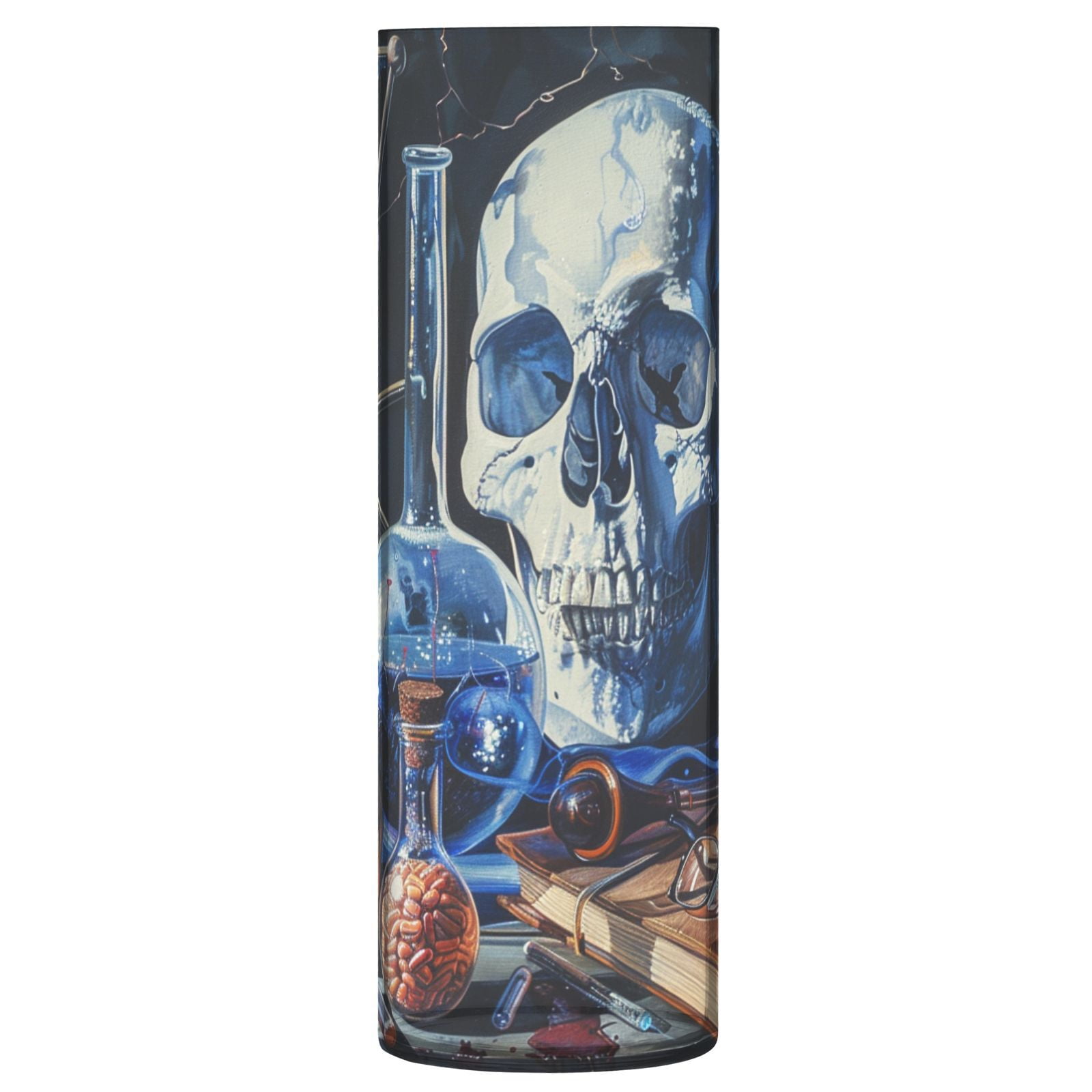 JSTEL Science Skull Flower Vase Decorative Floreros for Home Decor ...