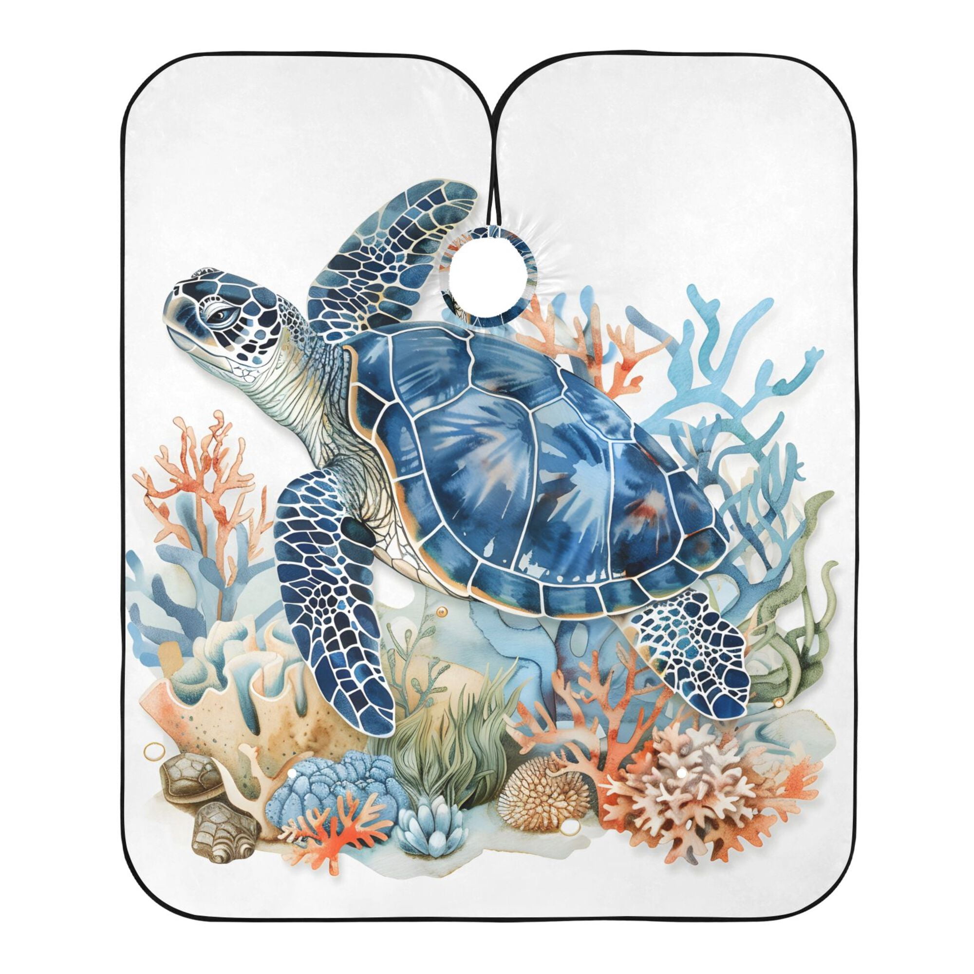 JSTEL Sea Turtle Swimming Waterproof Barber Cape for Men Women Beard ...