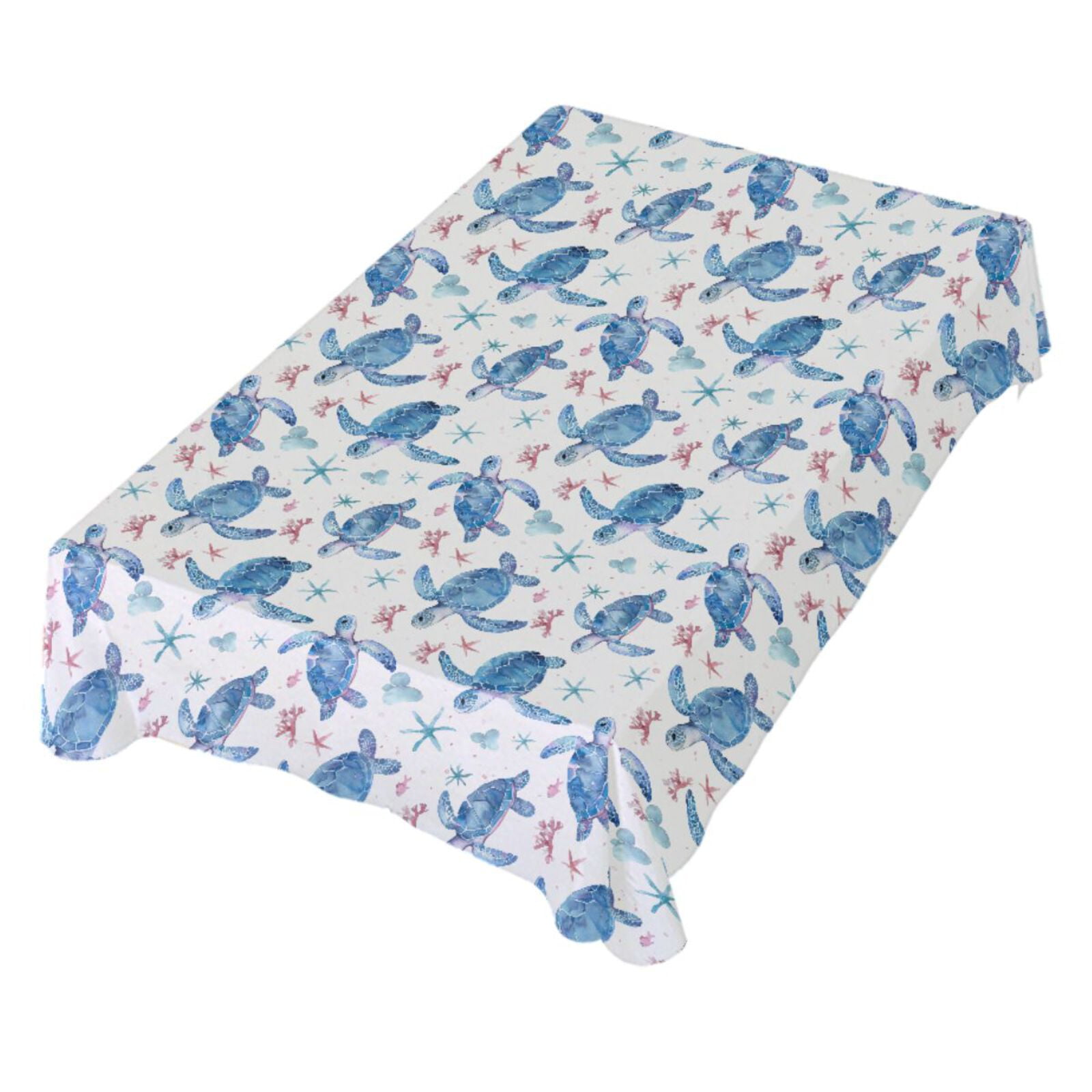 JSTEL Sea Turtle Watercolour Table Cloth Square 60 x 60 Inch Tablecloth ...
