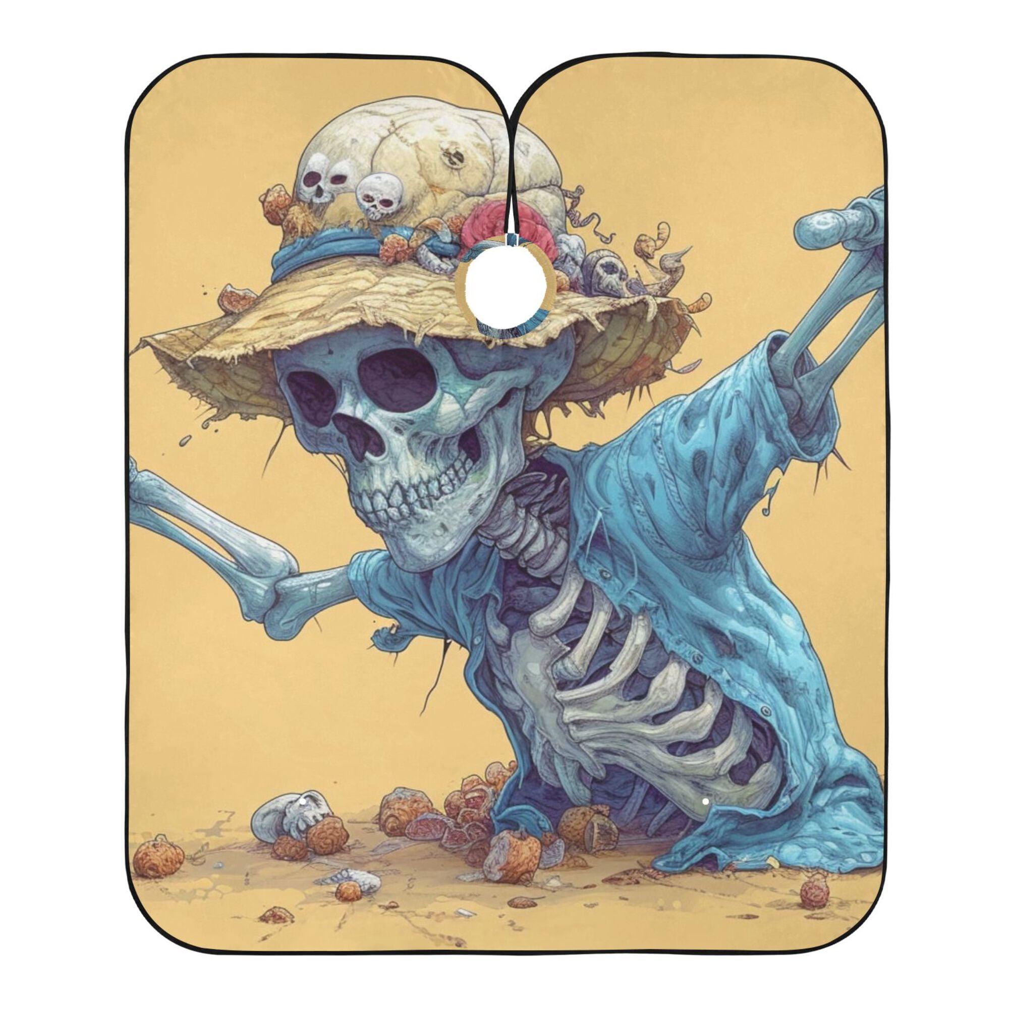 JSTEL Skull Rock Waterproof Barber Cape for Men Women Beard Shaving Bib ...