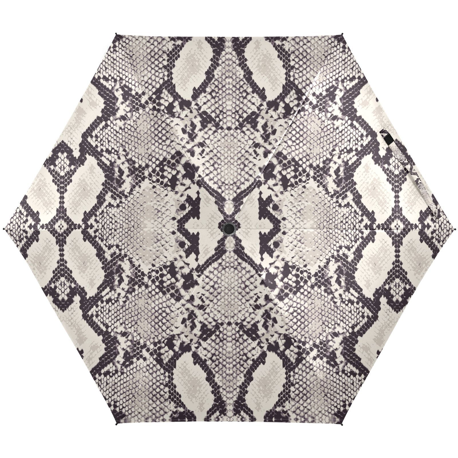 JSTEL Snake Skin Grunge Folding Umbrella for Rain Sun Travel Mini ...