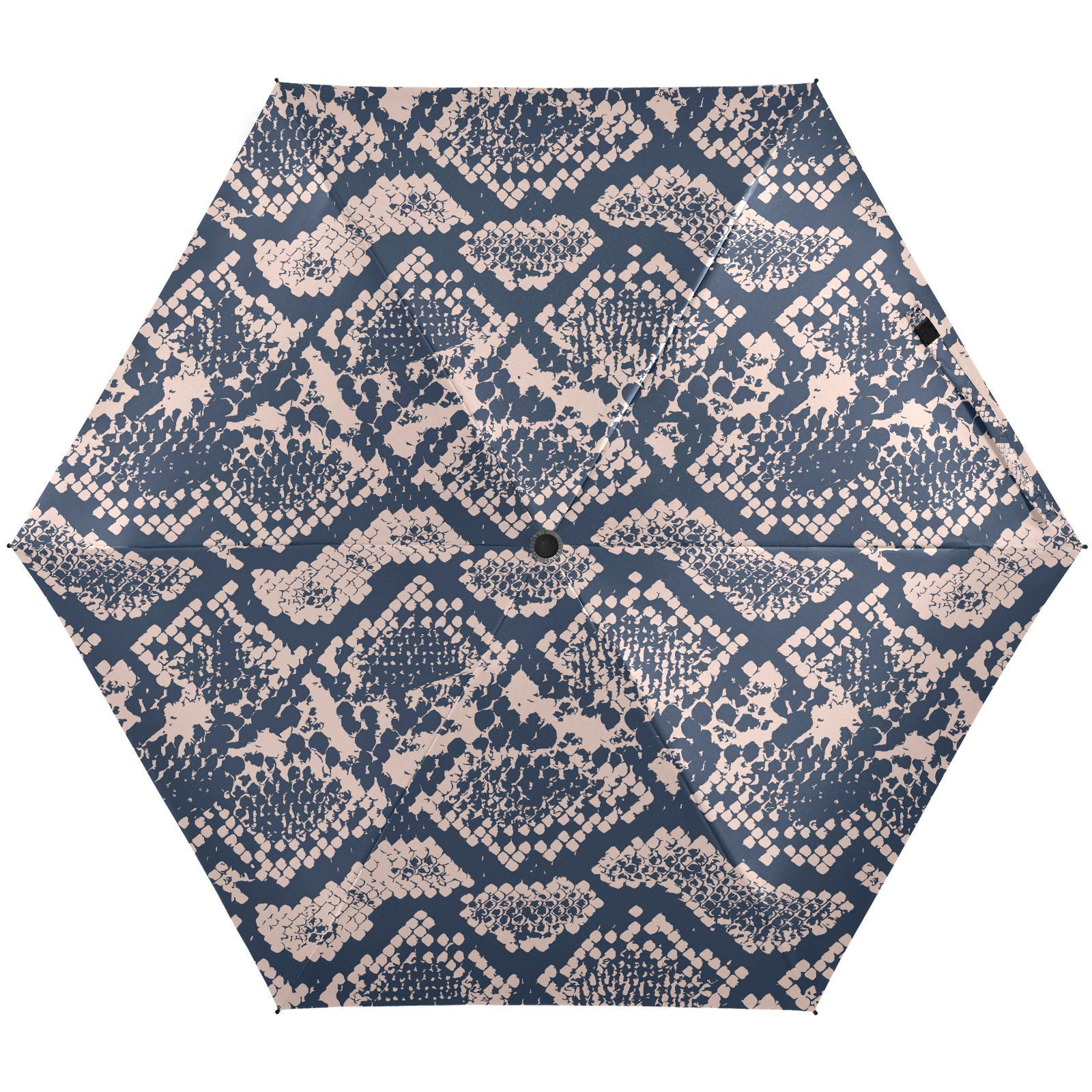 JSTEL Snake Skin Print Animal Folding Umbrella for Rain Sun Travel Mini ...