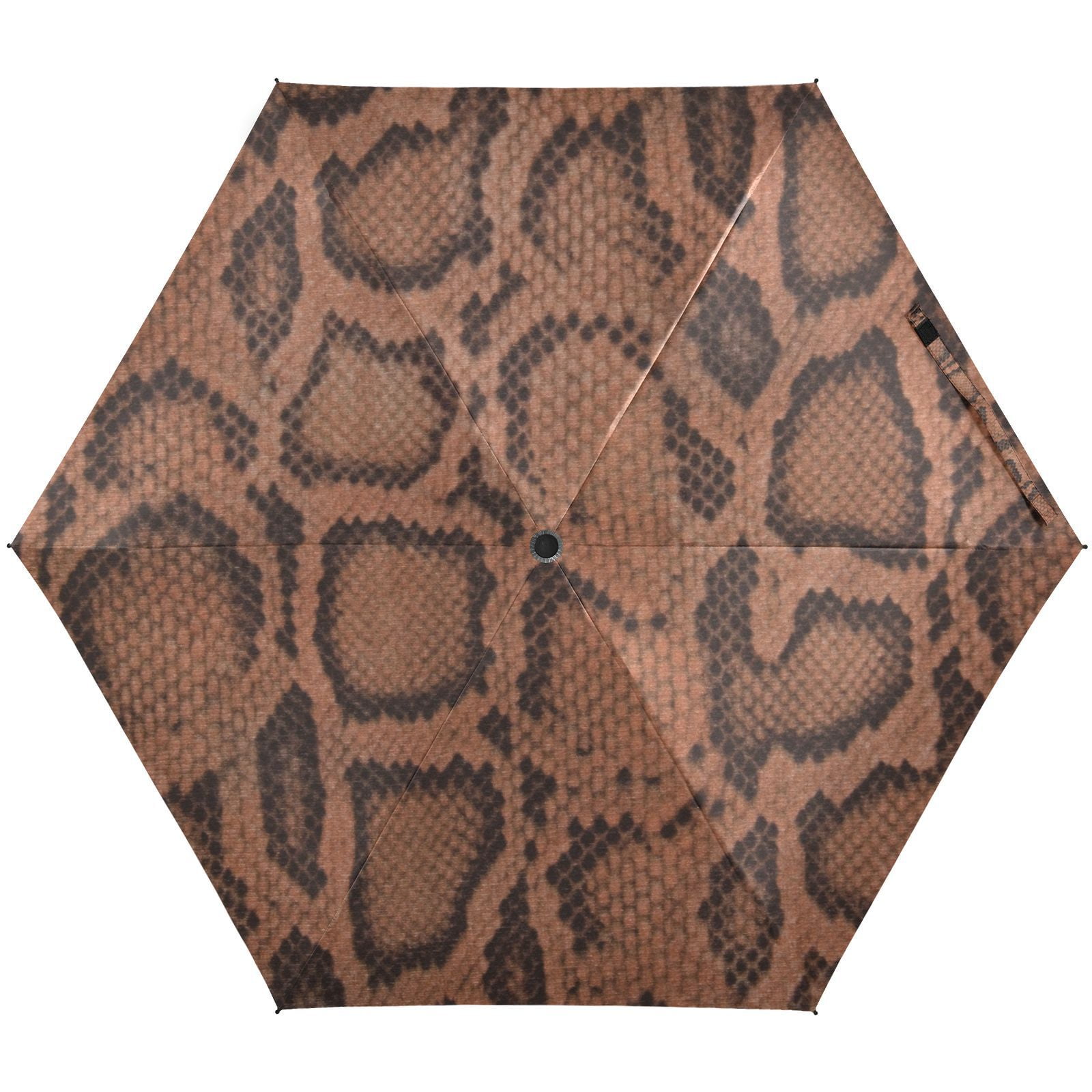 JSTEL Snake Skin Print Folding Umbrella for Rain Sun Travel Mini ...