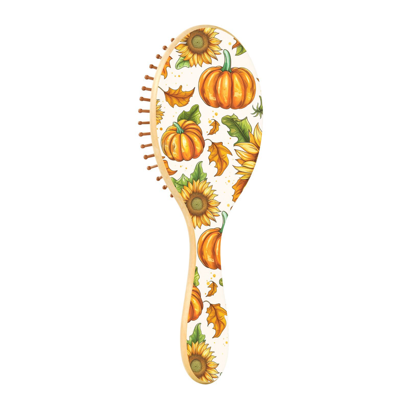 JSTEL Sunflower Maple Leaf Pumpkin Hair Brush for Women Men Natural ...