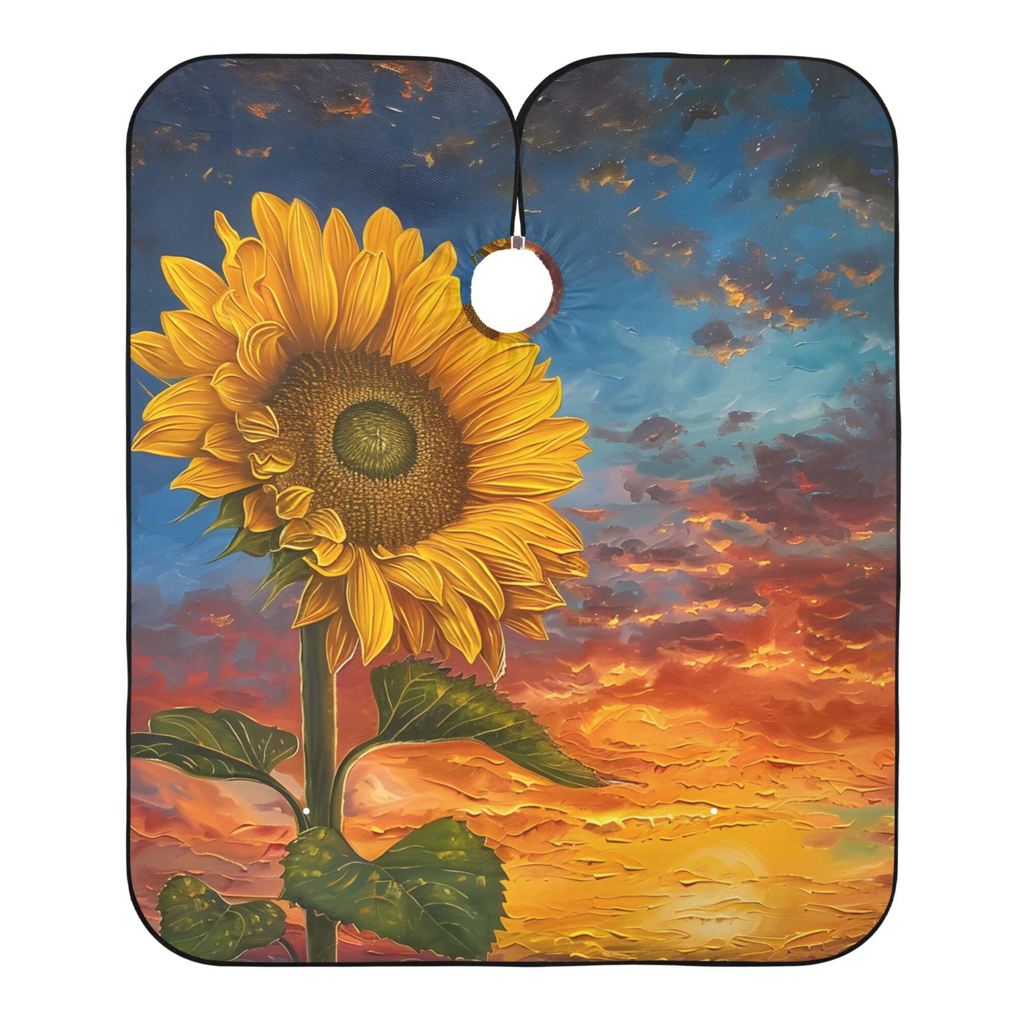 JSTEL Sunflower Waterproof Barber Cape for Men Women Beard Shaving Bib ...