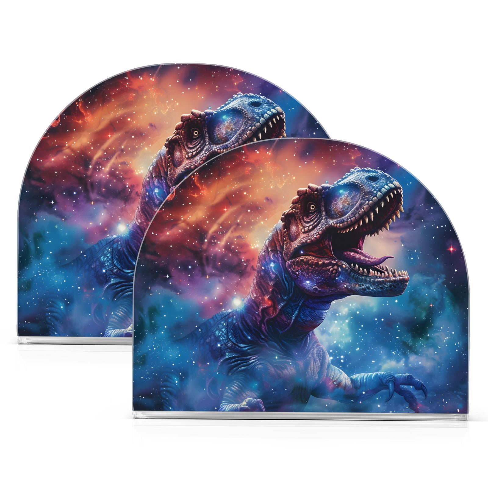 JSTEL T-rex Dinosaur Tyrannosaurus Dino Nebula Napkin Holder for Table ...