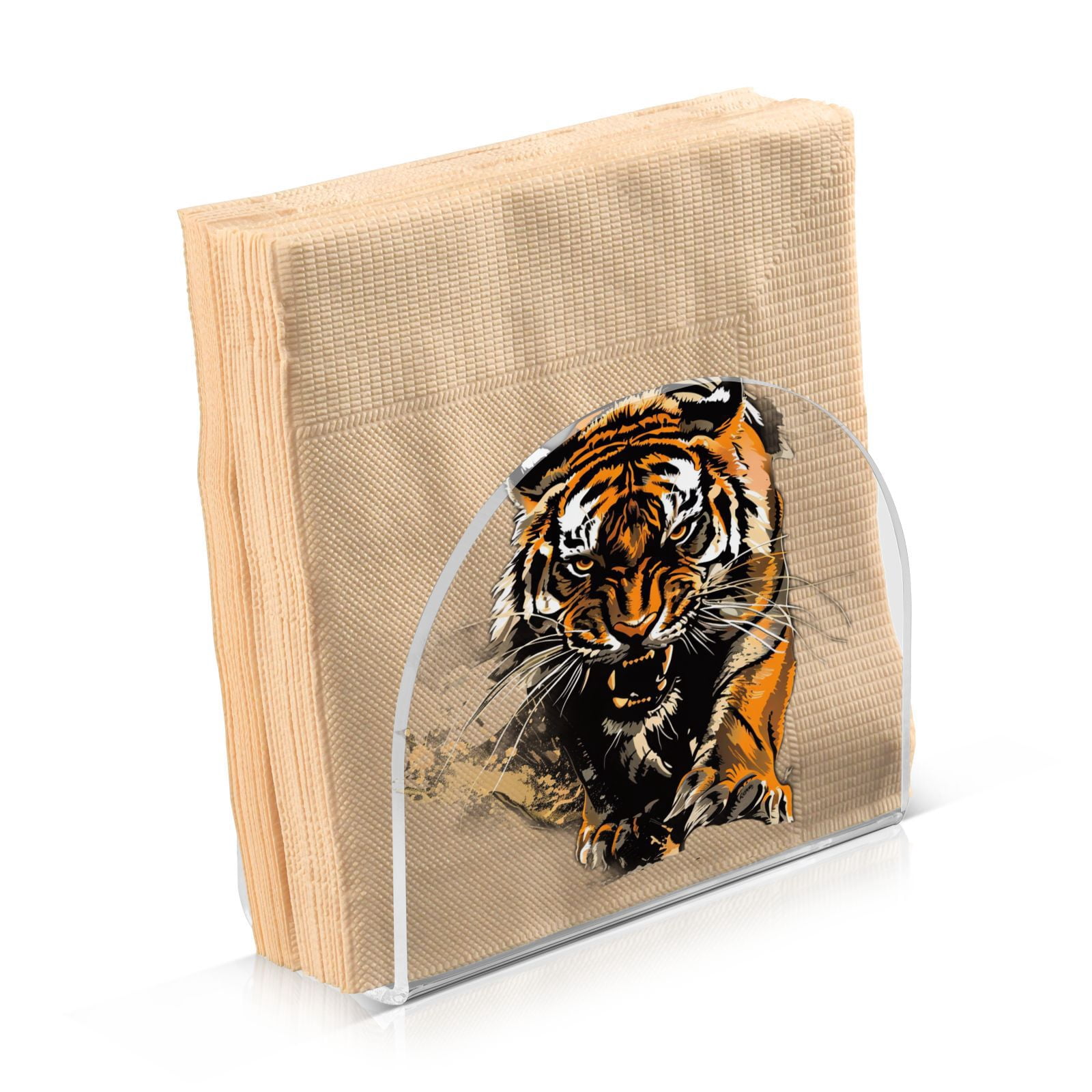 JSTEL Tiger Swooping Howling Napkin Holder for Table Cocktail Farmhouse ...