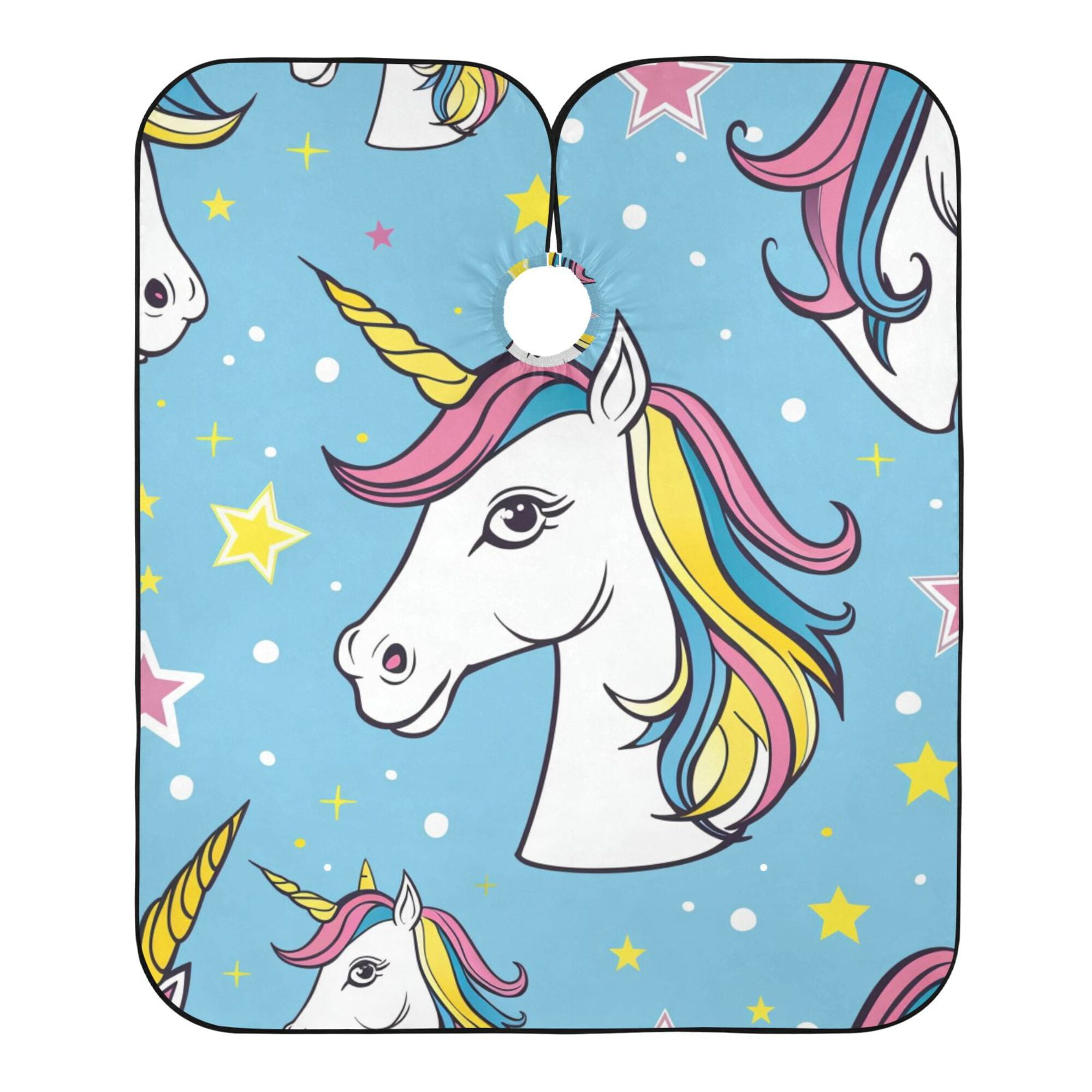 JSTEL Unicorn Portrait Stars Waterproof Barber Cape for Men Women Beard ...