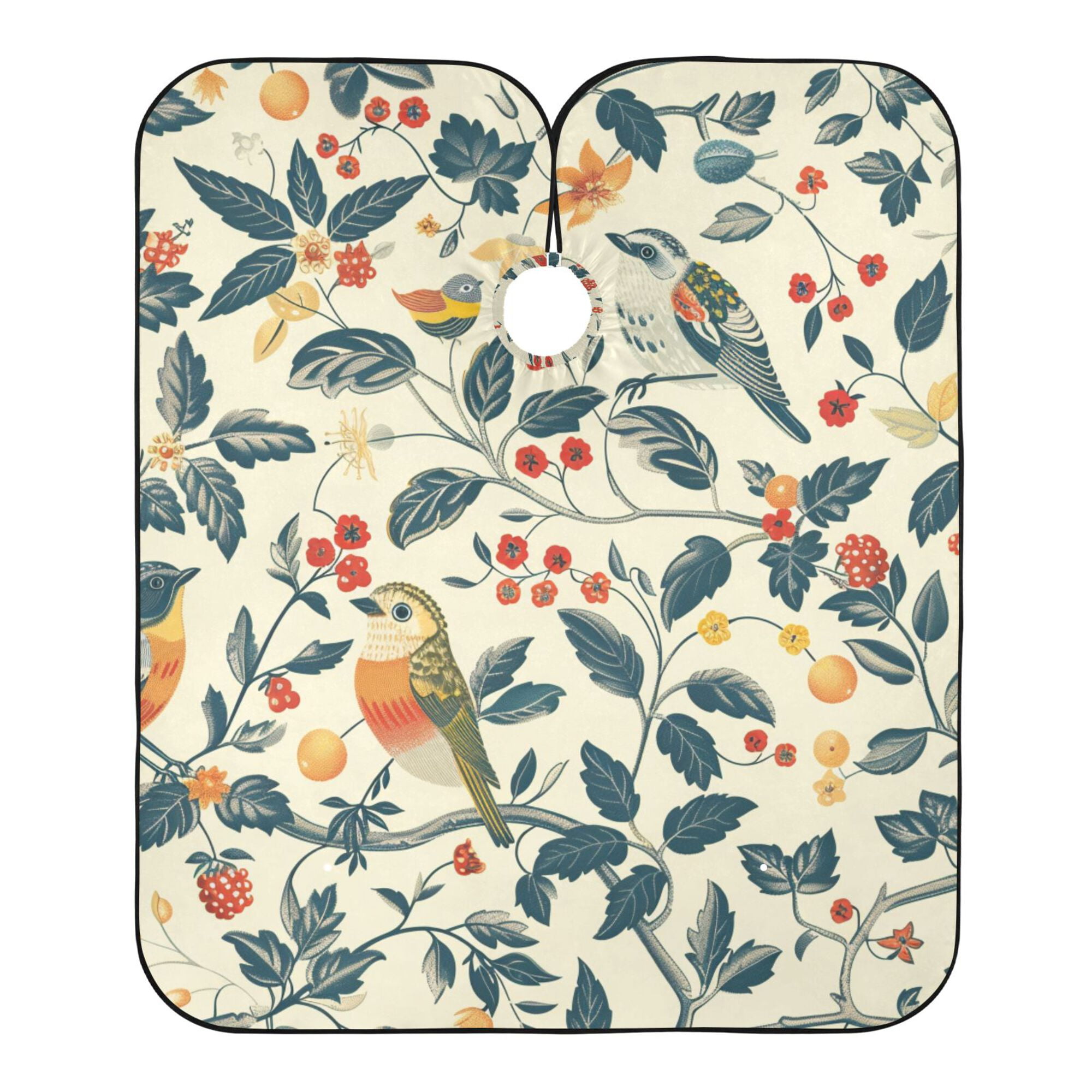 JSTEL Vintage Birds Leaves Waterproof Barber Cape for Men Women Beard ...