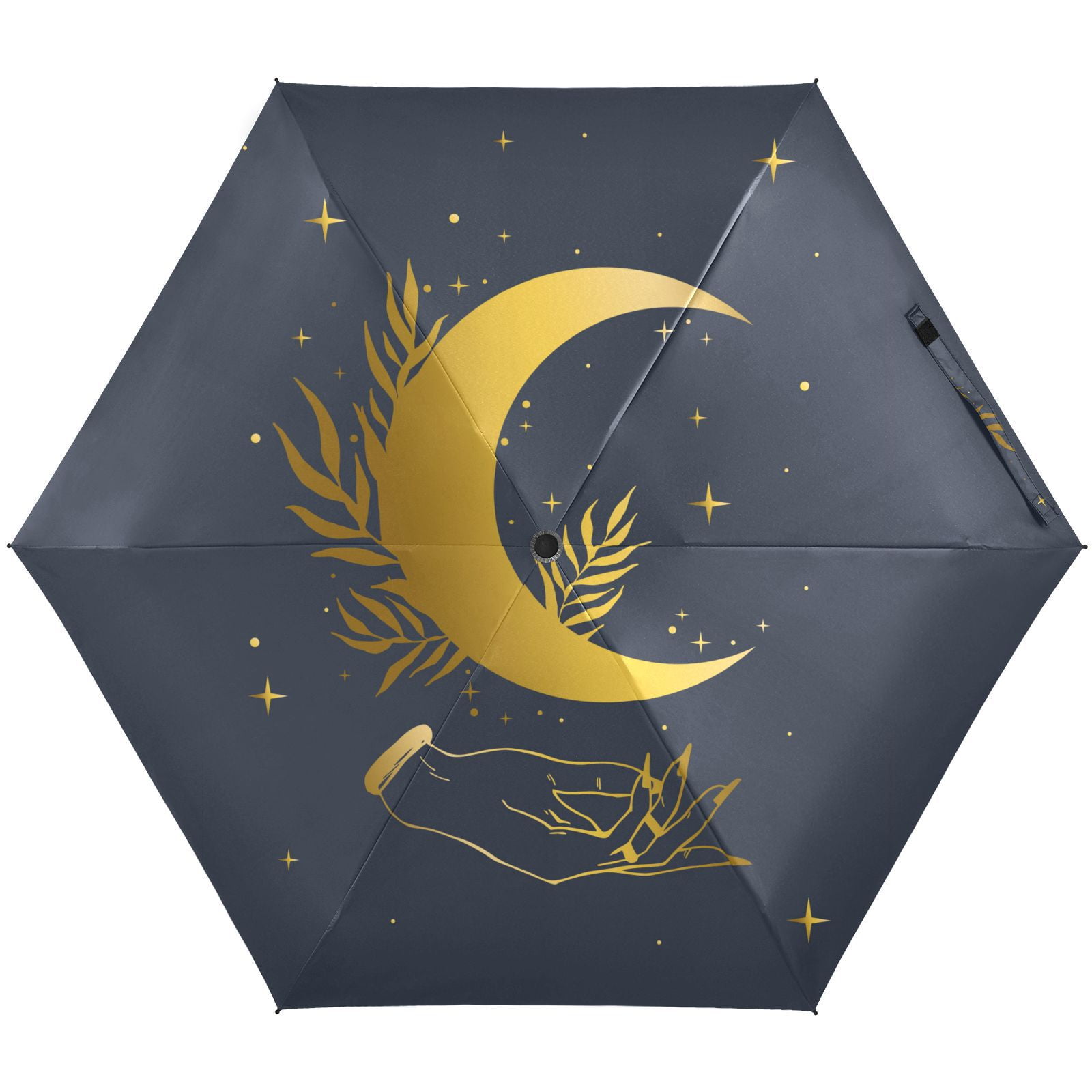JSTEL crescent moon sun star butterfly astrology Folding Umbrella for ...