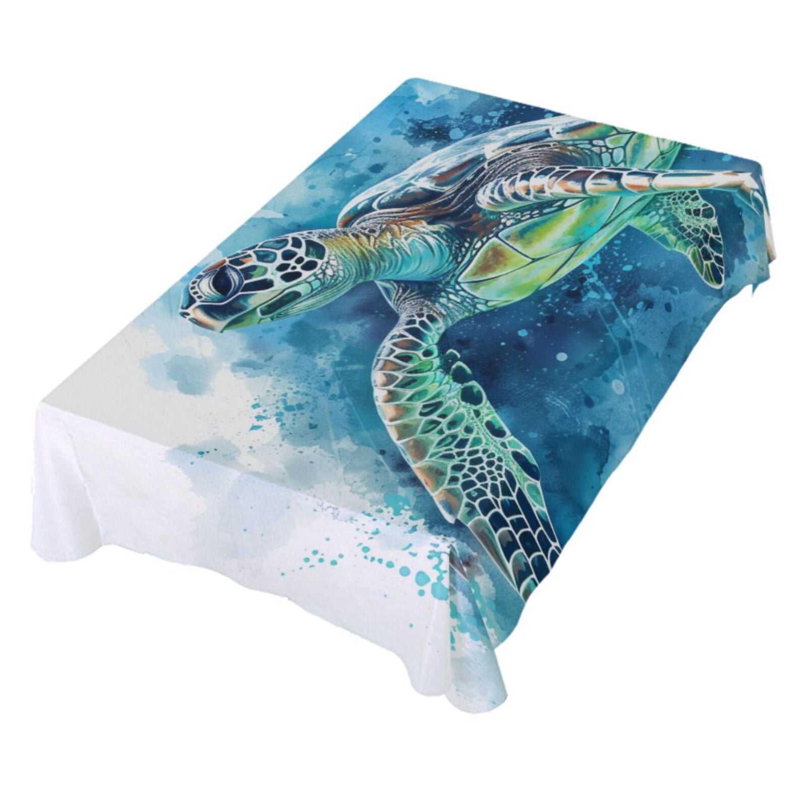 JSTELWatercolor Sea Turtle Table Cloth Rectangle 54 x 72 Inch ...