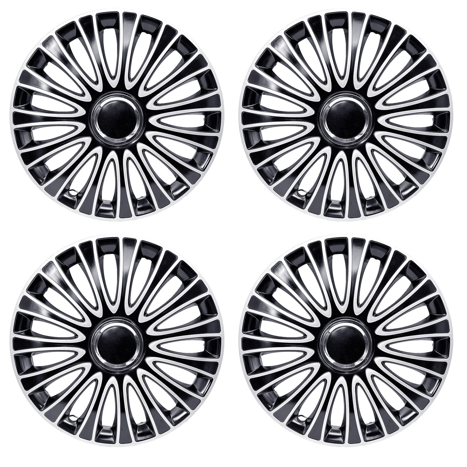 JSTUOKE 16" Car Hubcaps Kit, 4 Snap On Full Wheel Covers for R16 Tire ...