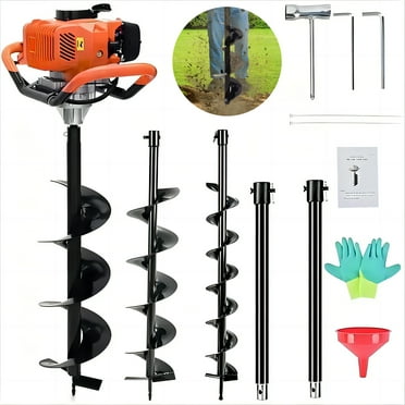 52cc Earth Auger Garden Power Floor Drill 2 Stroke Petrol Post Drill 3 ...