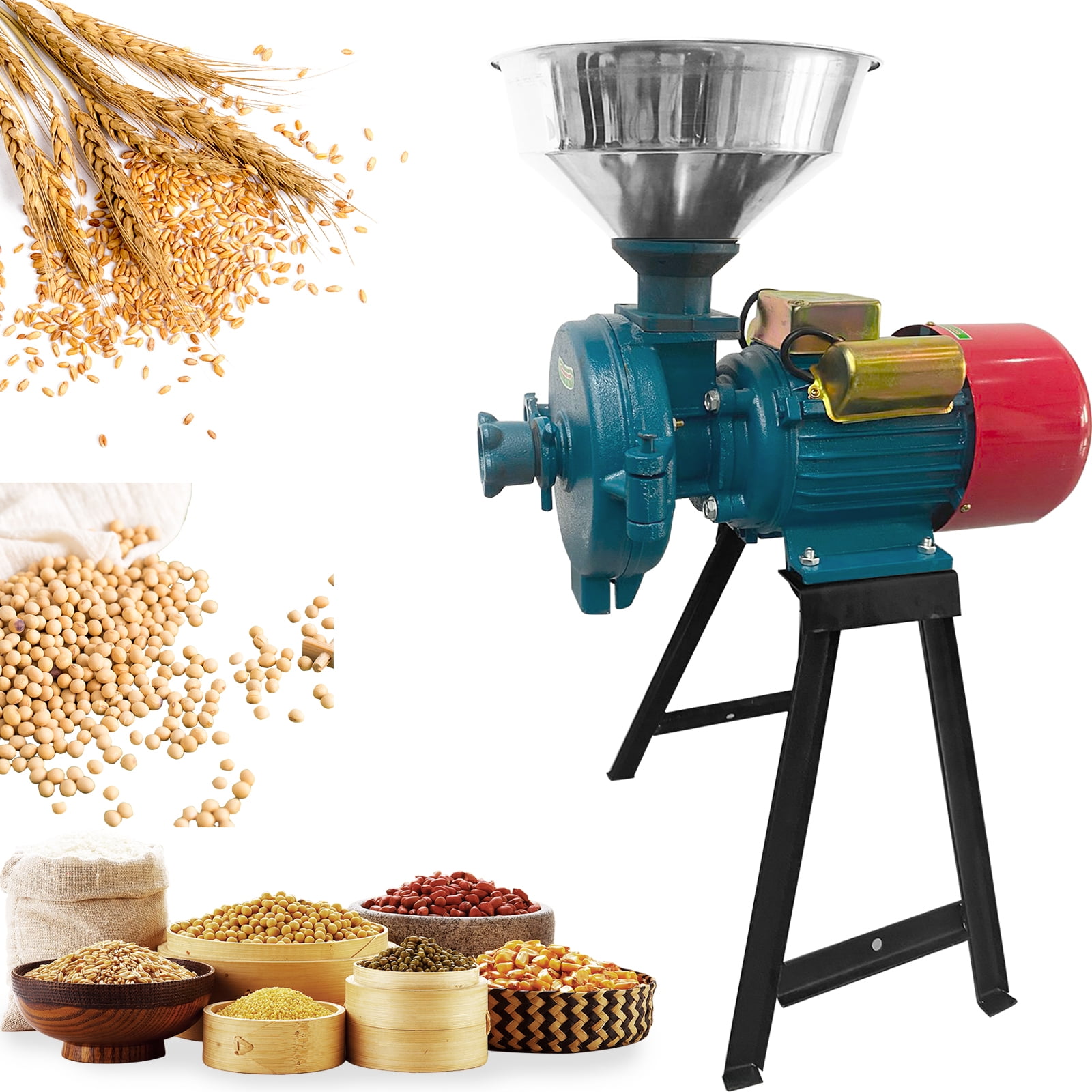 JSTUOKE 3000W Electric Grain Mill Grinder, Herb Grain Mill Grinder ...