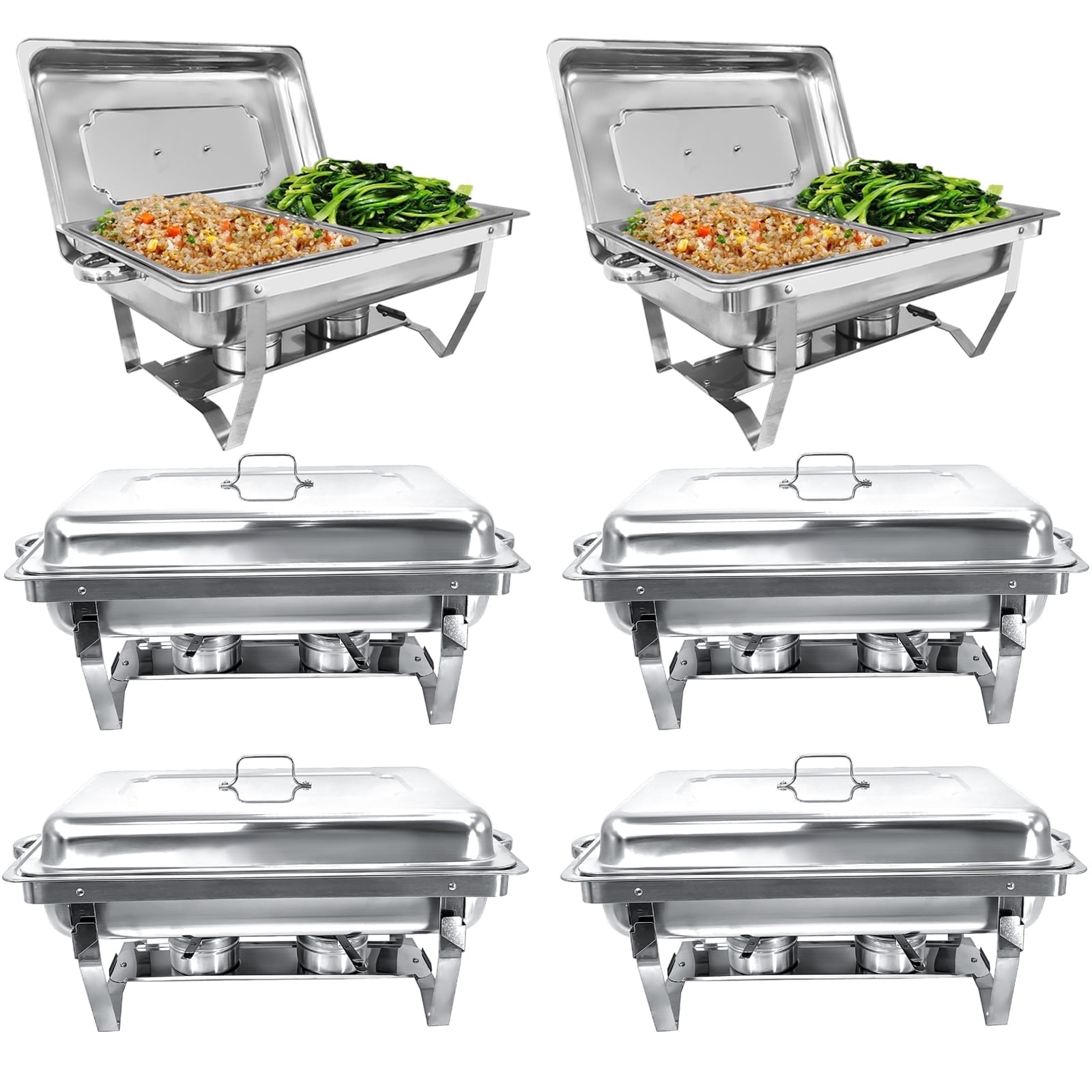 TUOKE 8QT Stainless Steel Chafing Dish Buffet Set - Includes Half Pan ...