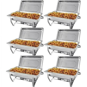 ROVSUN Stainless Steel Chafing Dish Buffet Set, 8 Quart Serving Tray ...