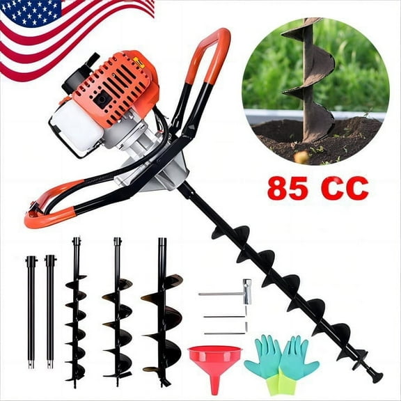 Auger Hole Digger 52cc-2 Stroke Gas Earth Digger Garden Fence Soil ...