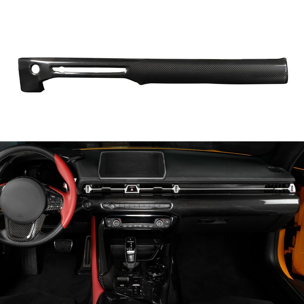 JSWAN Real Carbon Fiber Center Console Dashboard Trim Cover Fit For ...