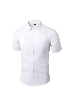 White Short Sleeve Dress Shirt