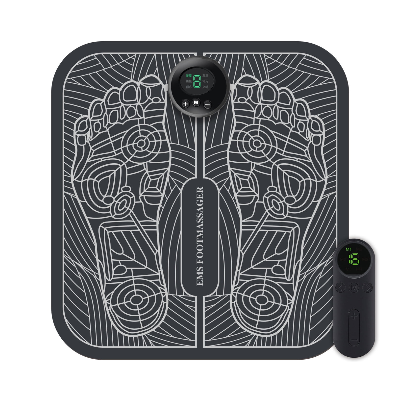 JT Beauty Store Smart Display Massage Foot Pad Home USB Charging Acupuncture Foot Physiotherapy ...