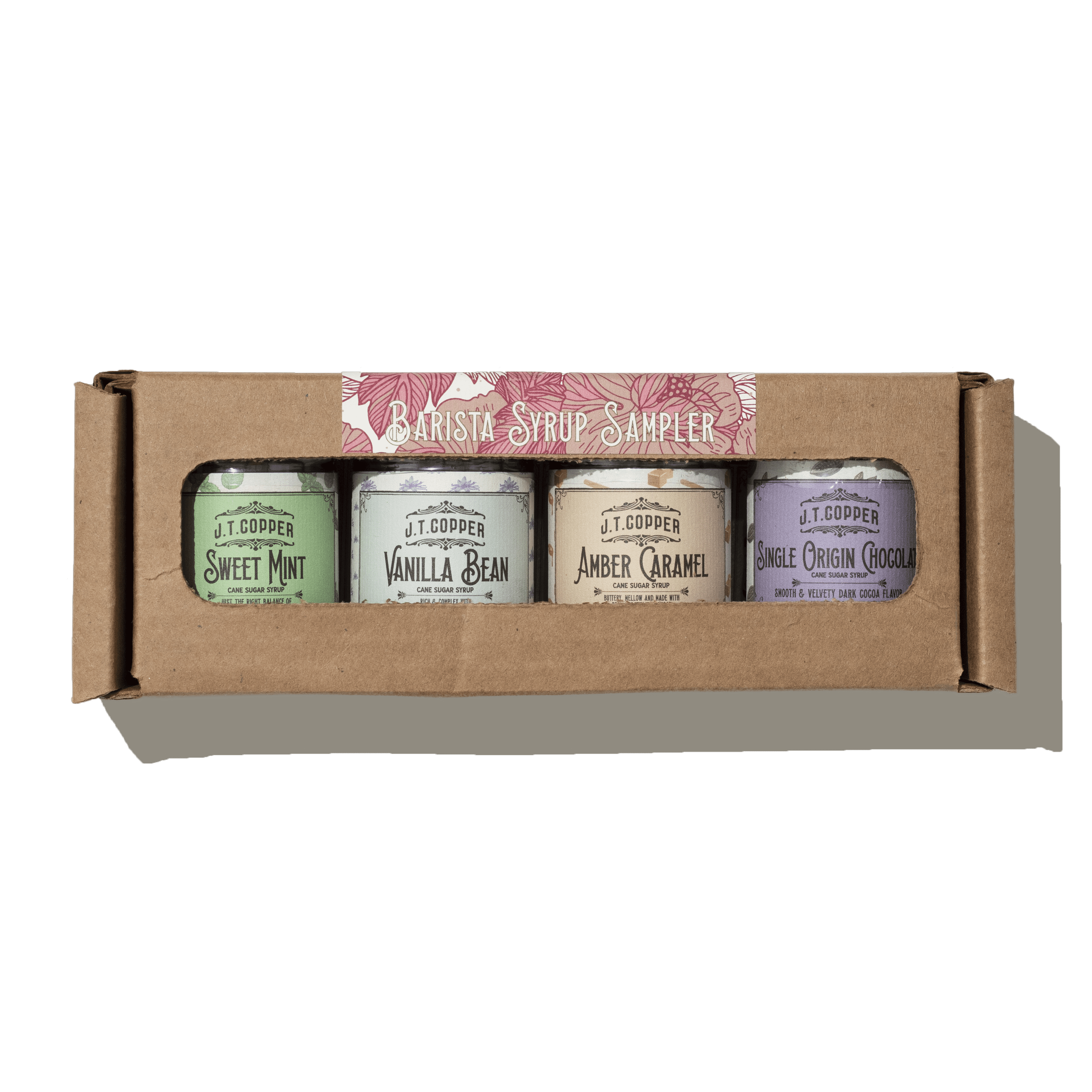 JT Copper, Barista Syrup Box, 4-pack -- one each 2oz bottle - vanilla ...