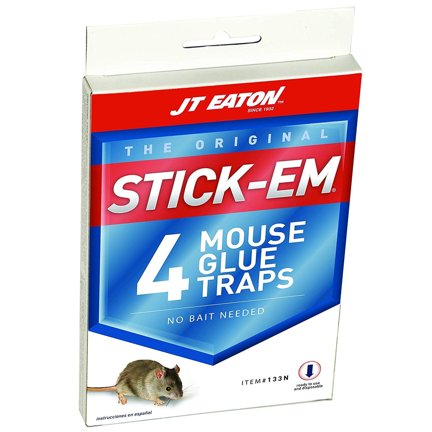 JT Eaton Stick Em Glue Mouse Trap - Indoor Rodent Trap - Set of 4 ...