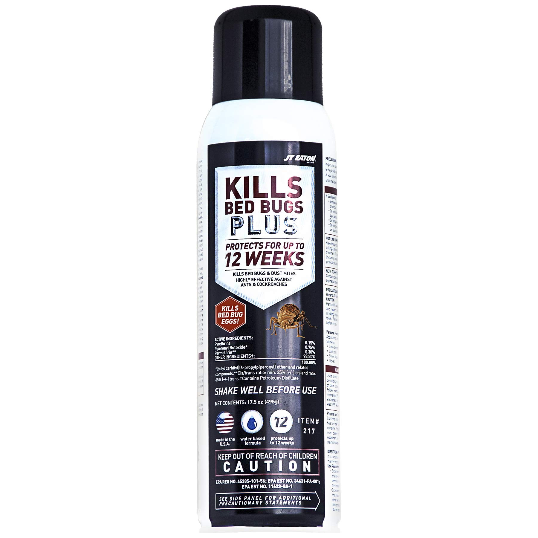 JT Eaton Non-Staining Water-Based Insecticide Spray for Bed Bugs, 17.5 ...