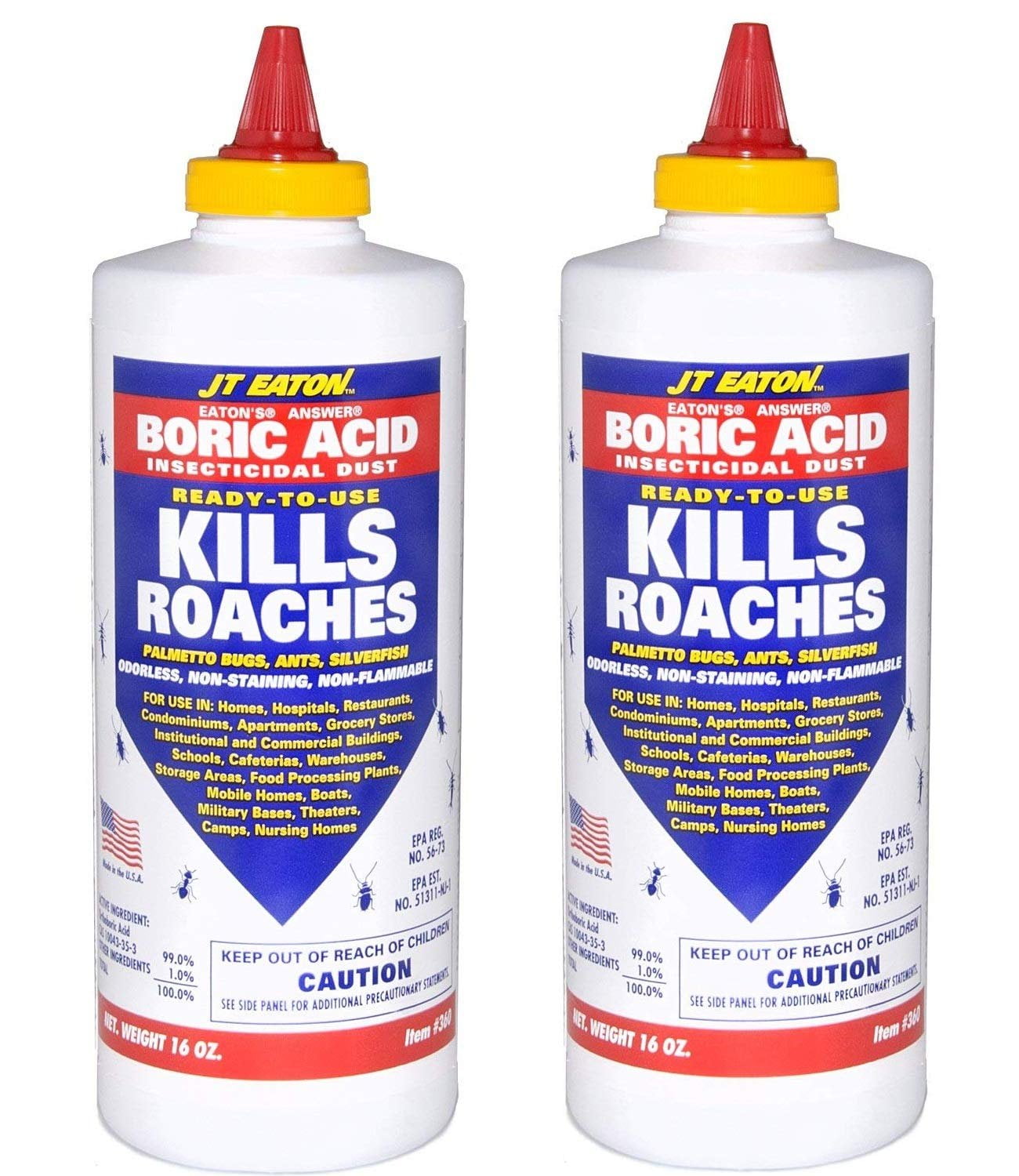 JT Eaton Boric Acid Insecticidal Dust, Pest Control for Roaches, Ants ...
