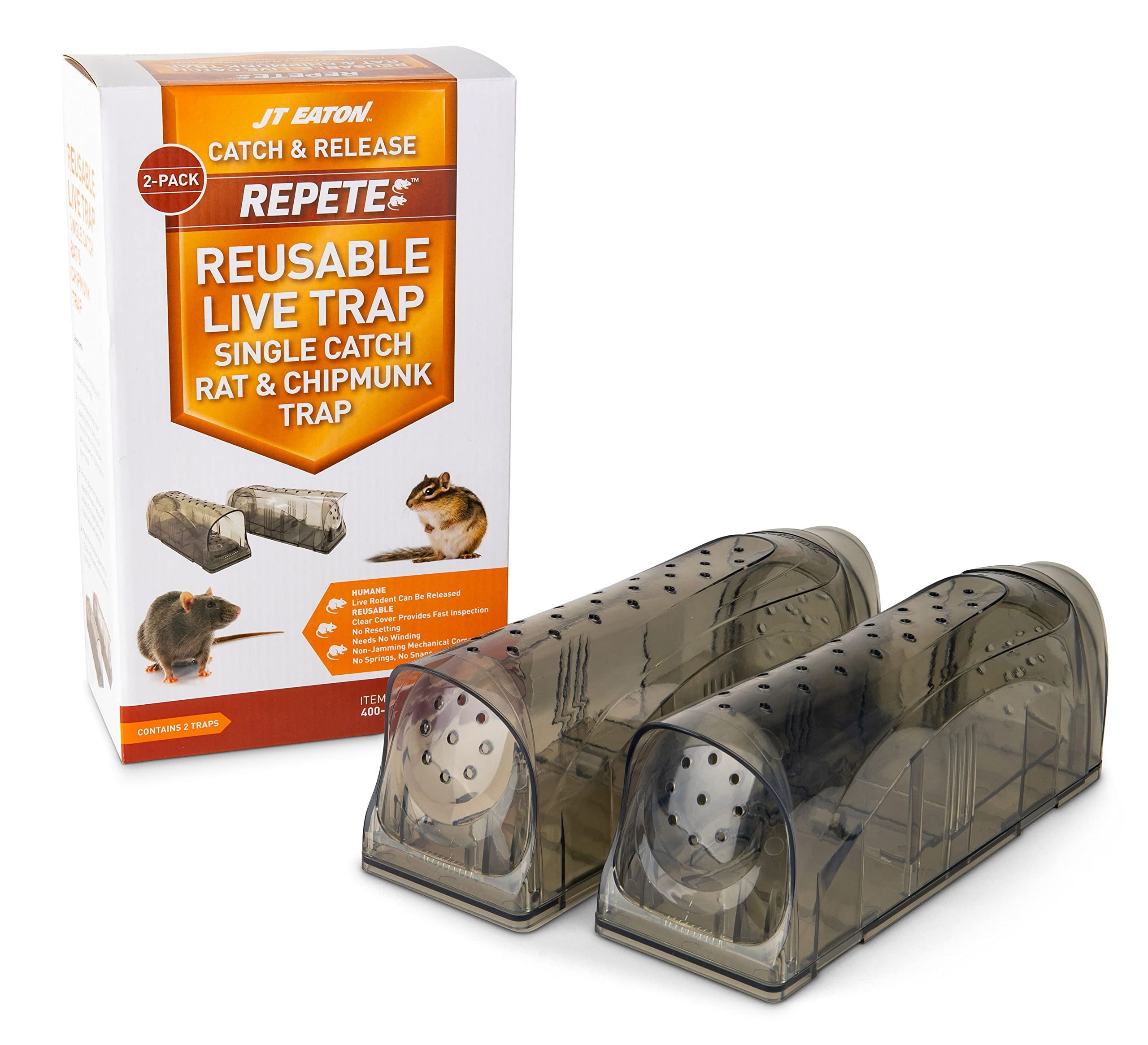 JT Eaton 400-R Repete Rat & Chipmunk Trap, Black - Walmart.com