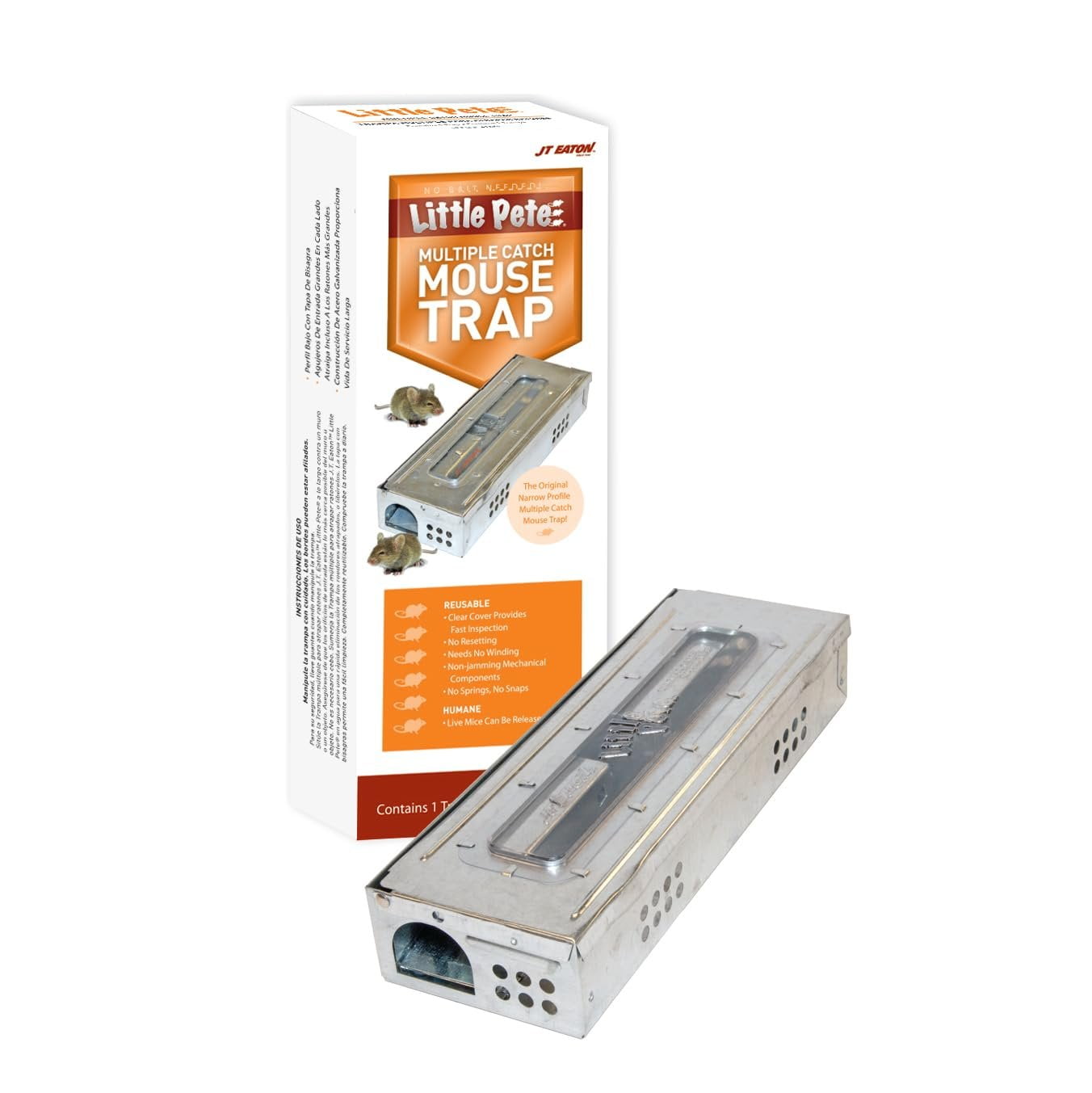 JT Eaton 428CL Little Pete Slim Multiple Catch Live Mouse Trap with ...