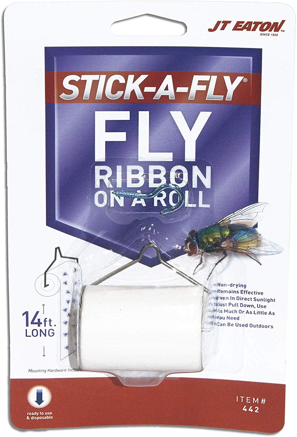 JT Eaton Stick-A-Fly Ribbon on a Roll fly trap - Walmart.com