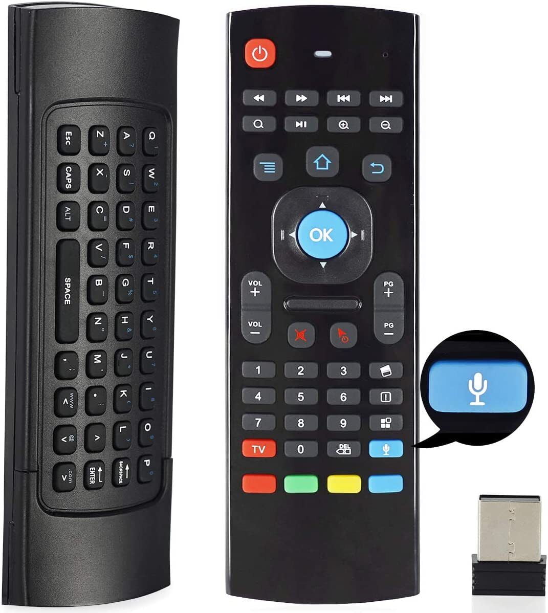 JT MX3 Air Fly Mouse 2.4G Wireless Keyboard Voice Remote control for PC ...