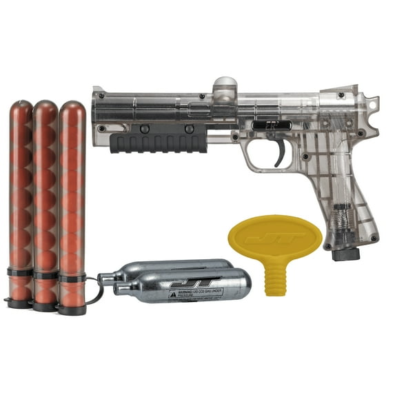 JT Paintball ER2 Pump Action Marker Gun Kit in Translucent Gray with ...