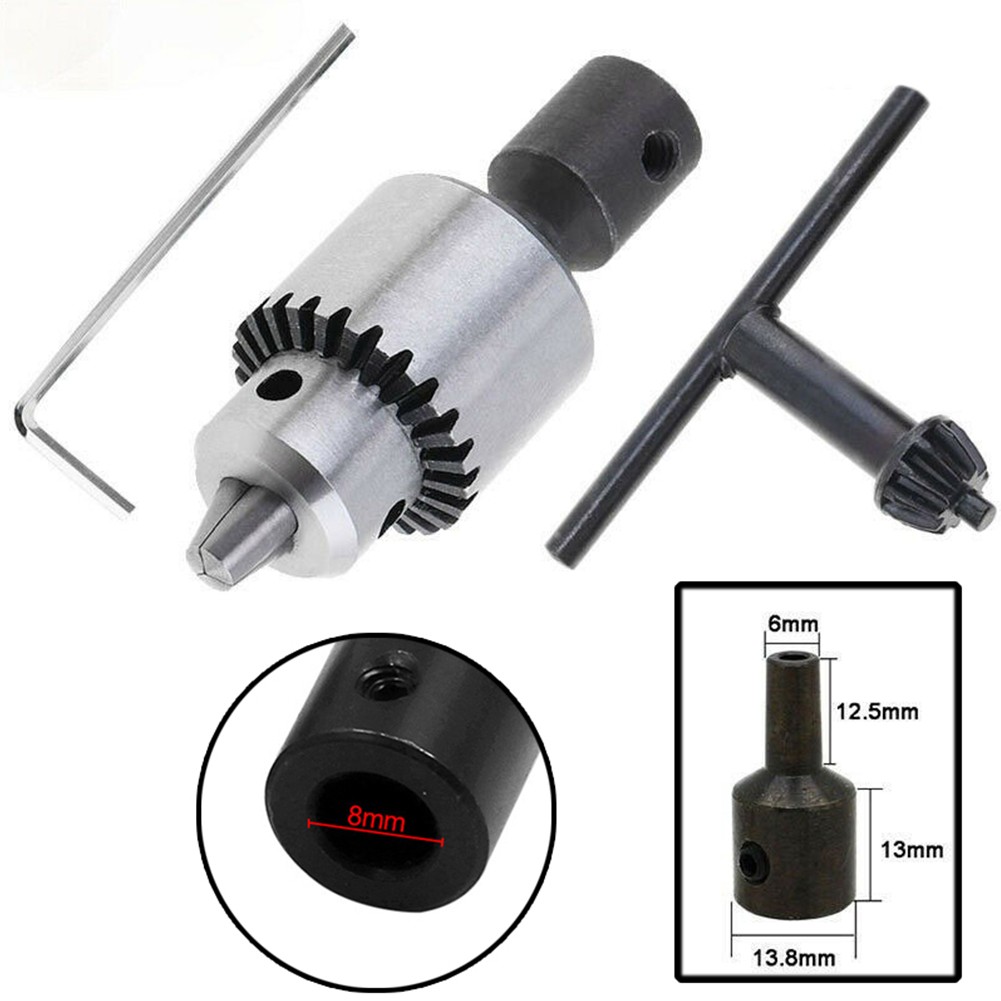 JT0 Motor Drill Chuck Clamping Range 0.3-4mm Electric Motor Shaft 4-8mm ...