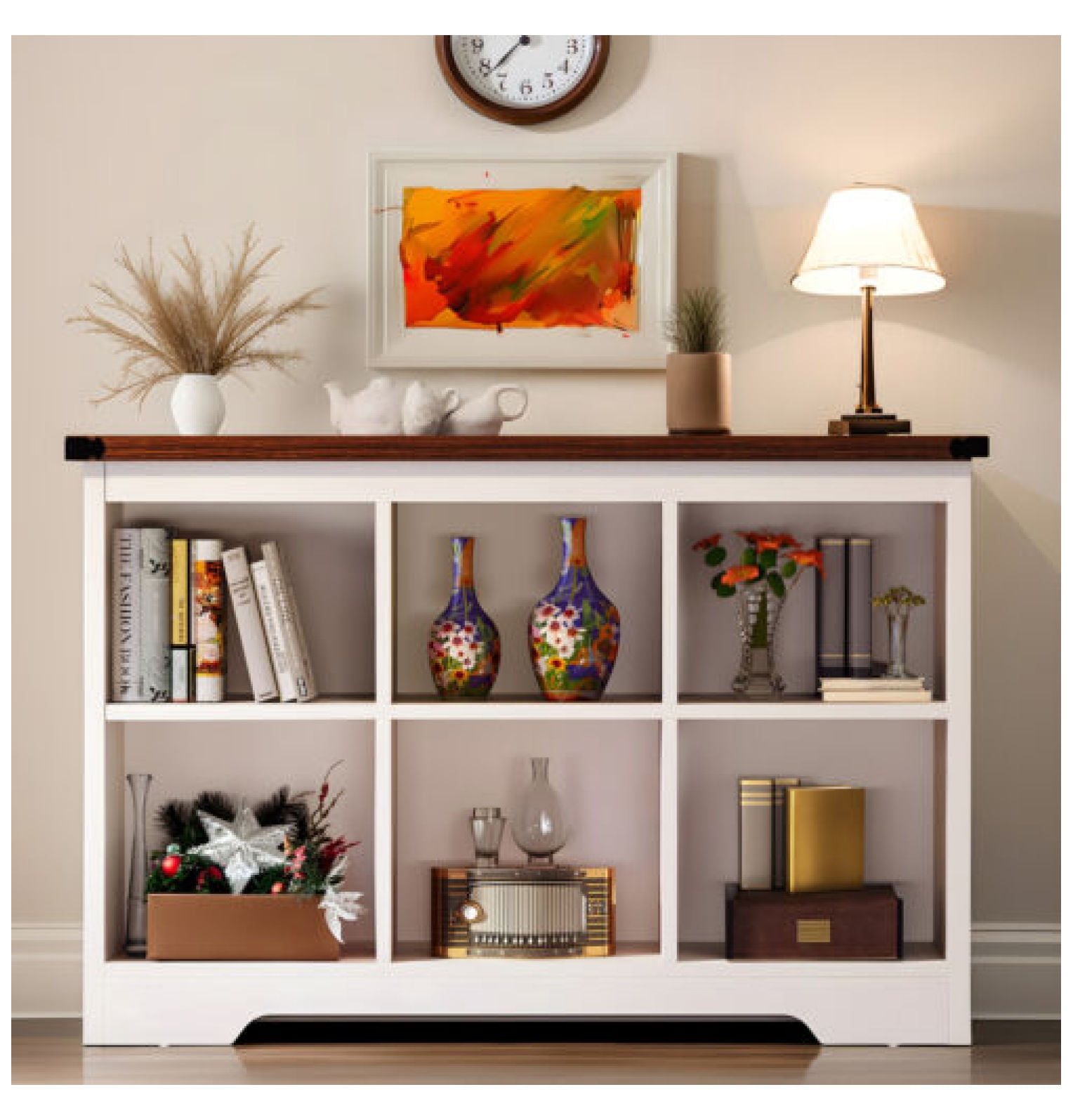 JTAOT 3 Tier Bookcase Cube Storage Bookshelf Display Rack Console Table ...