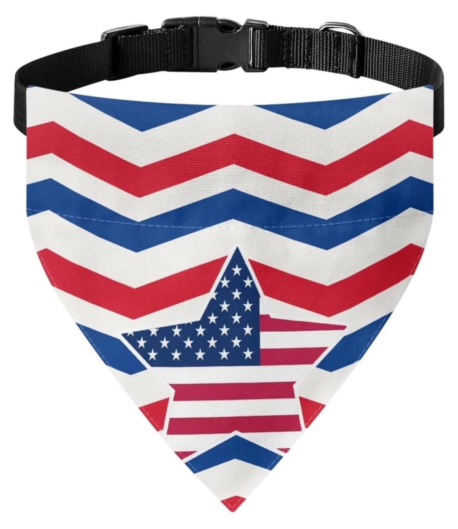 JTAOT American Flag Dog Bandanas Reversible Triangle Scarf for 4th of ...