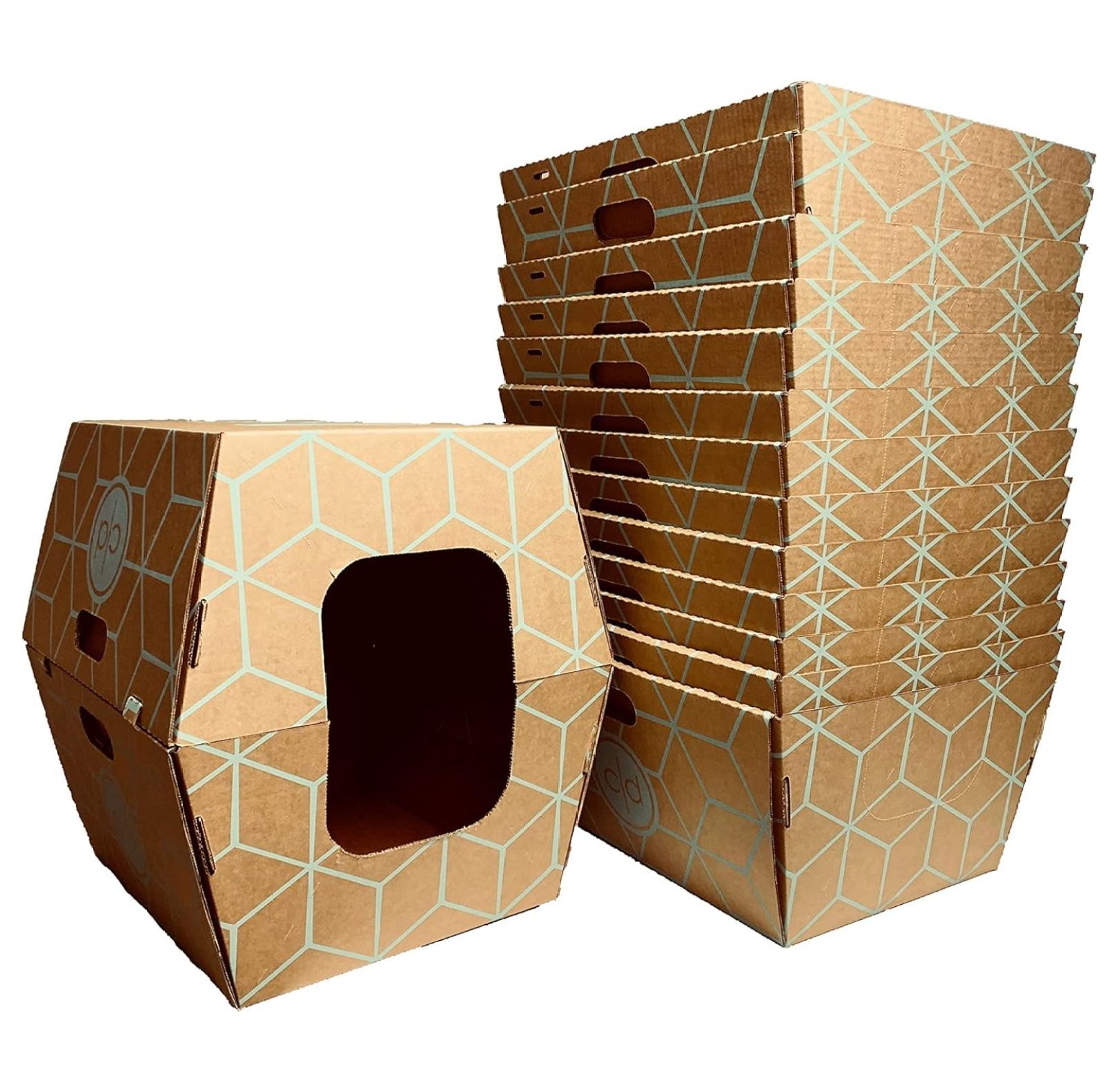 JTAOT Disposable Litter Box 15 PC 8.5 Inches Tall Each Tray Sustainable ...