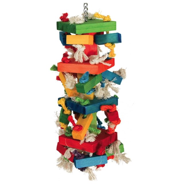 JTAOT Knots N Blocks Toy, Toys, for Parrots, Cockatoos, Macaws, Very ...