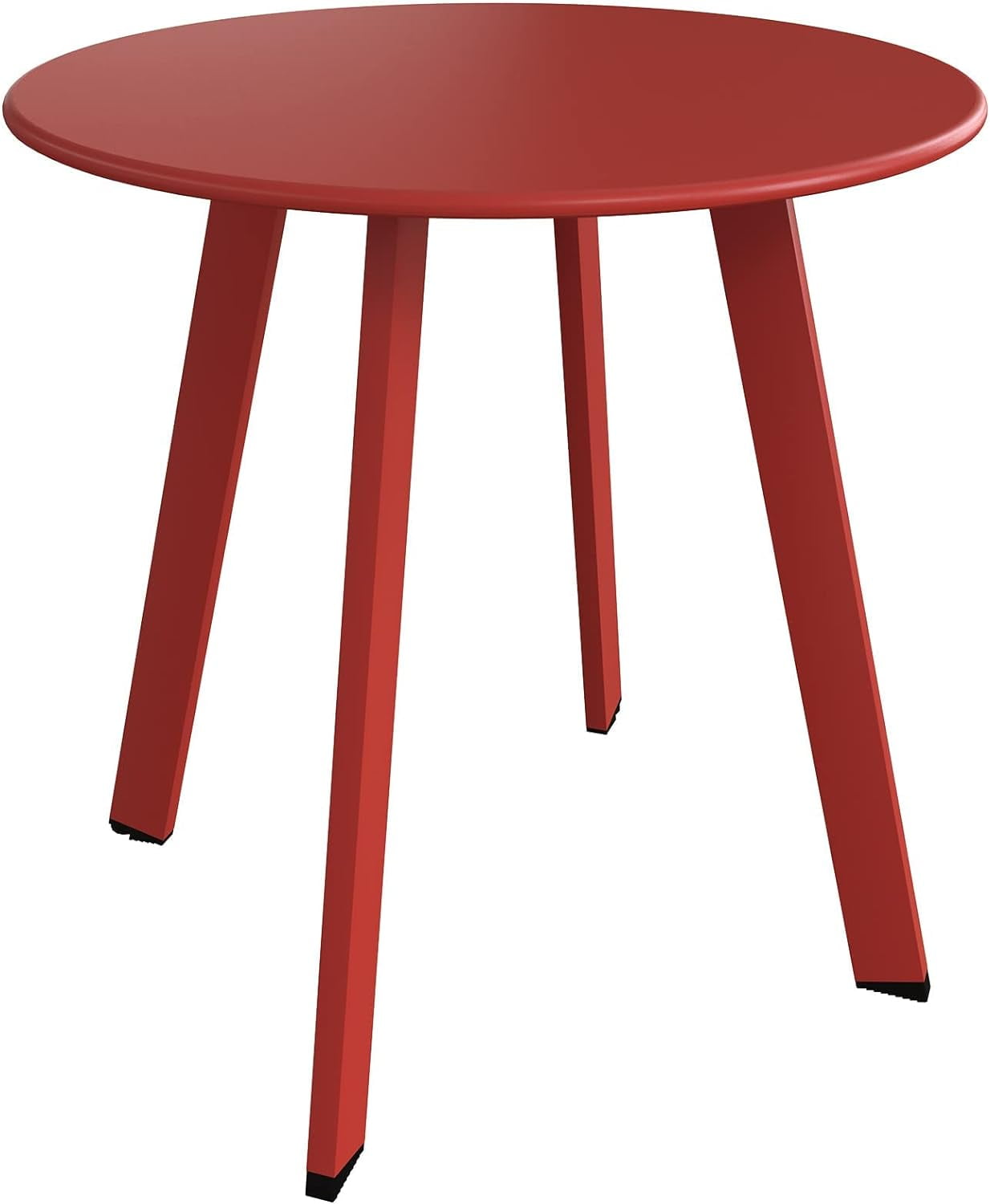JTAOT Modern Weather Resistant Steel Round End Table, Red - Walmart.com