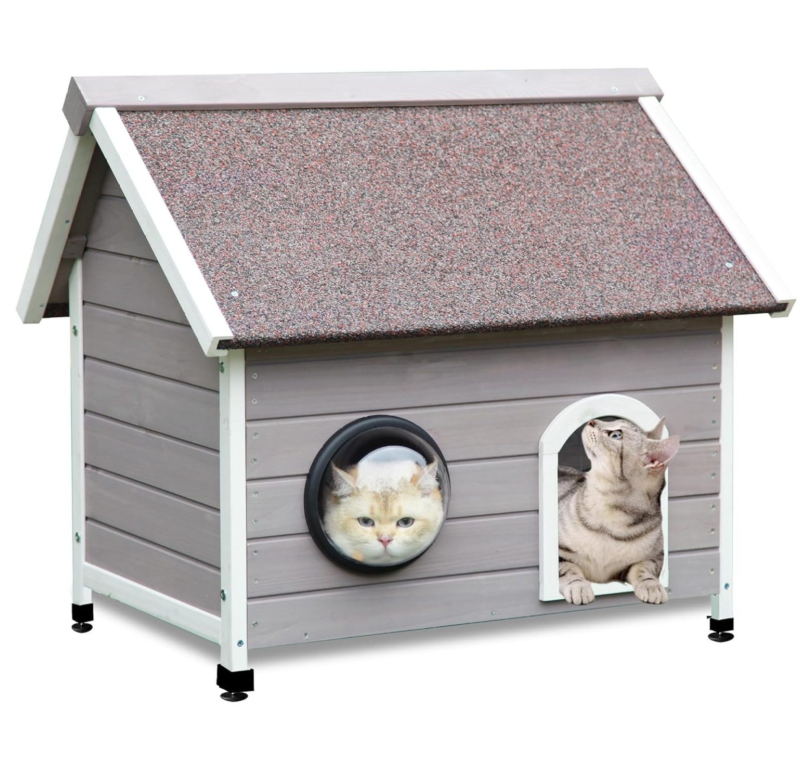JTAOT Outdoor Cat House, Cat House for Outdoor Cats Feral Cat House ...