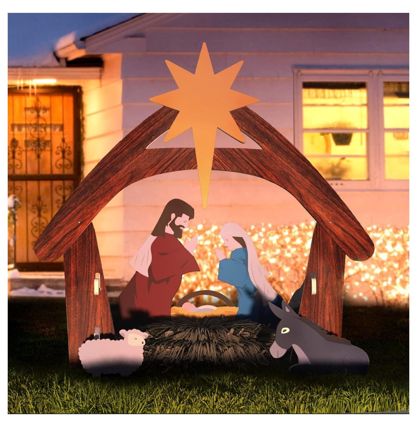 JTAOT Outdoor Nativity Scene, Weatherproof Nativity Sets for Christmas ...