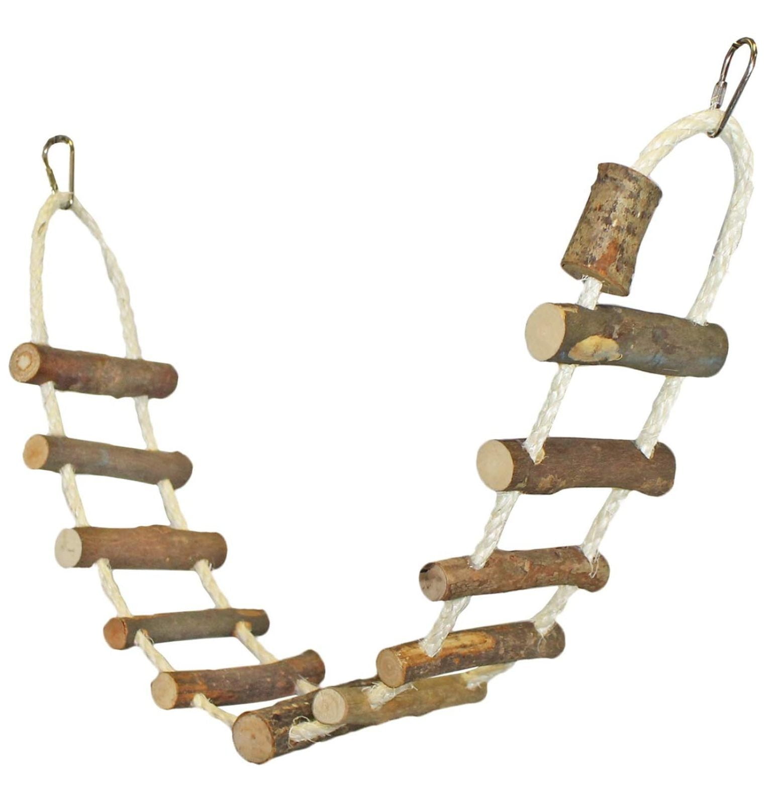 JTAOT Sisal Rope Ladder - Natural Interactive Climbing Cage Accessory ...