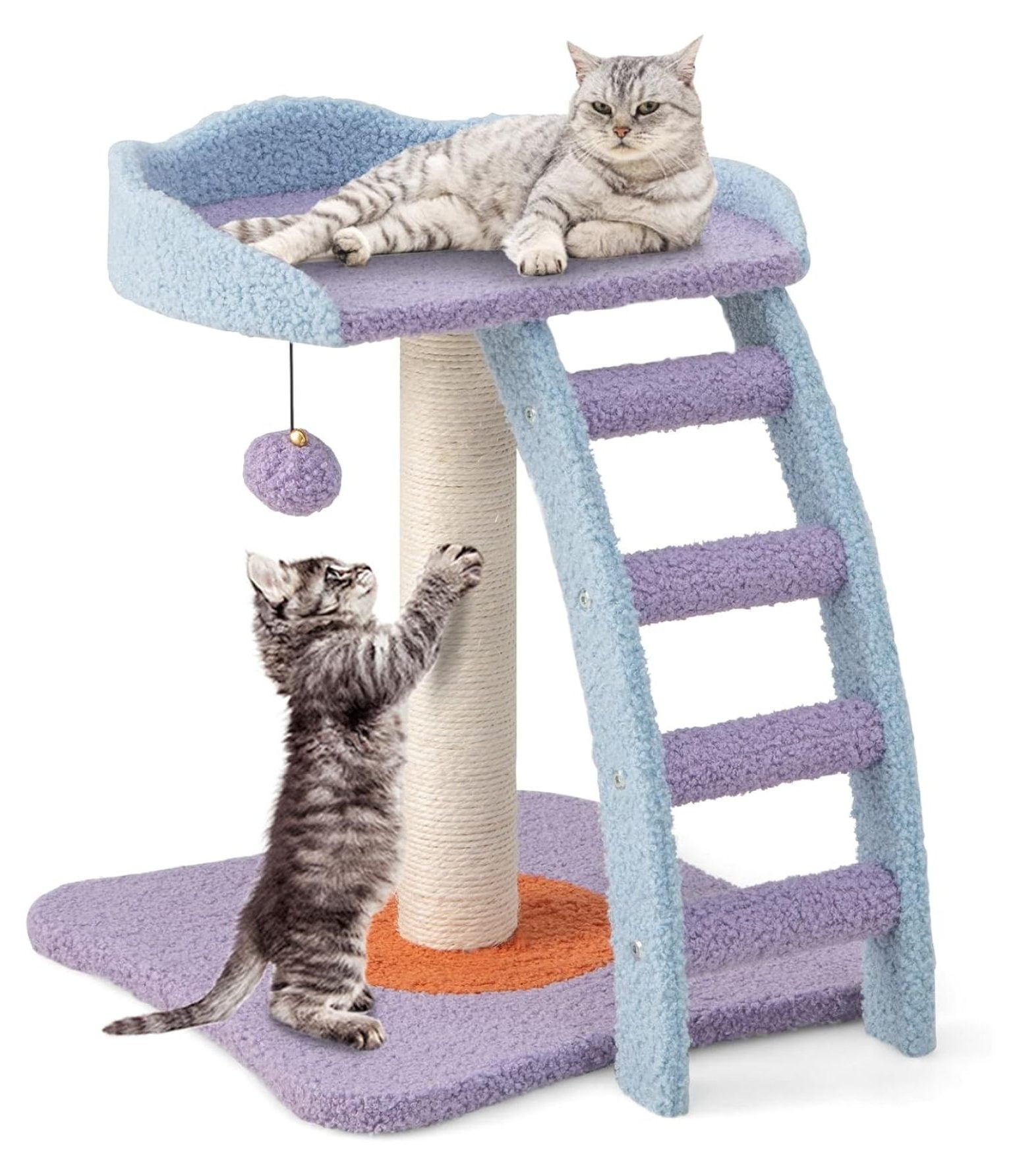 JTAOT Small Cute Cat Tree, 19 Inches Modern Cat Tower for Indoor Cats ...