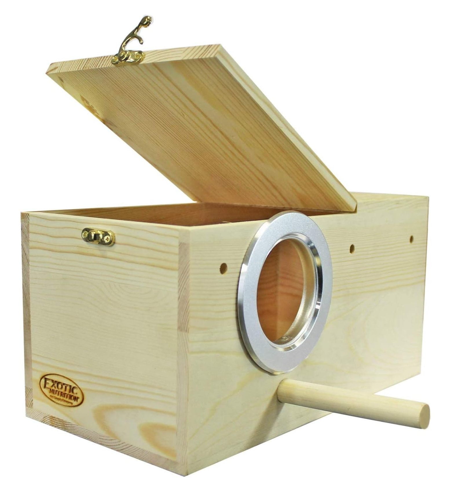 JTAOT Sturdy Nest Box (M) - Cage Attachment, Hinged Lid, Perching Ledge ...