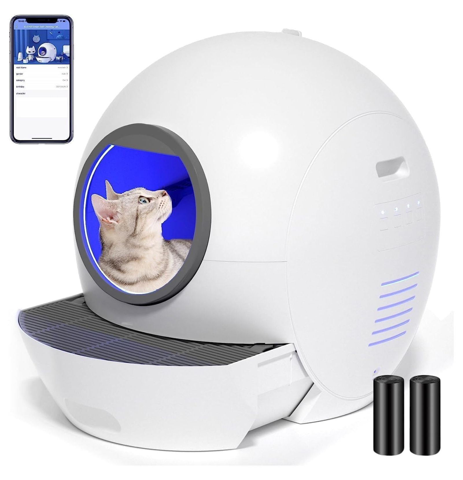 JTAOT Upgraded Self-Cleaning Cat Litter Box: Extra Large Smart ...