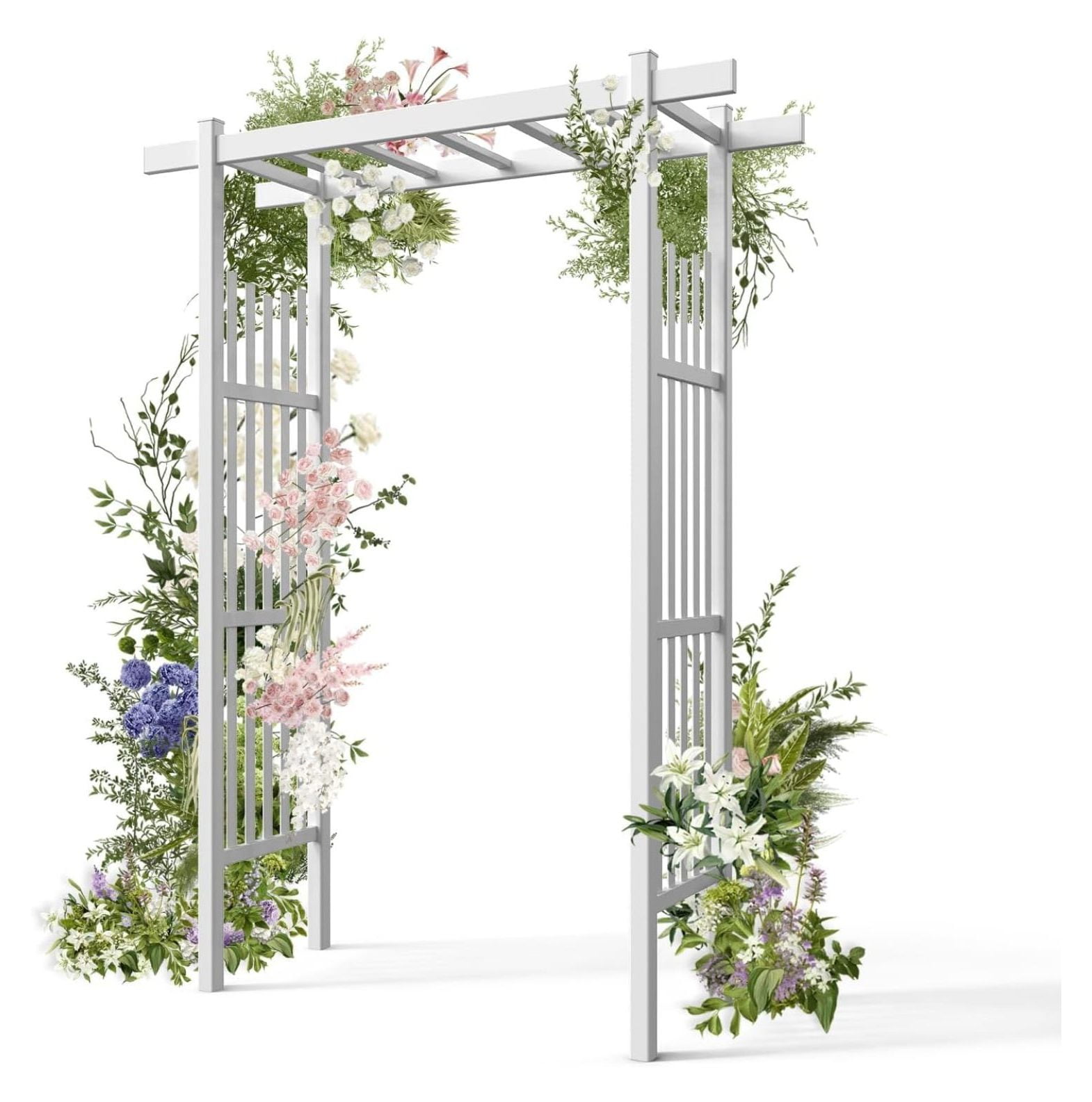 JTAOT Vinyl Garden Arbor, PVC Wedding Arch for Ceremony Party, Garden ...