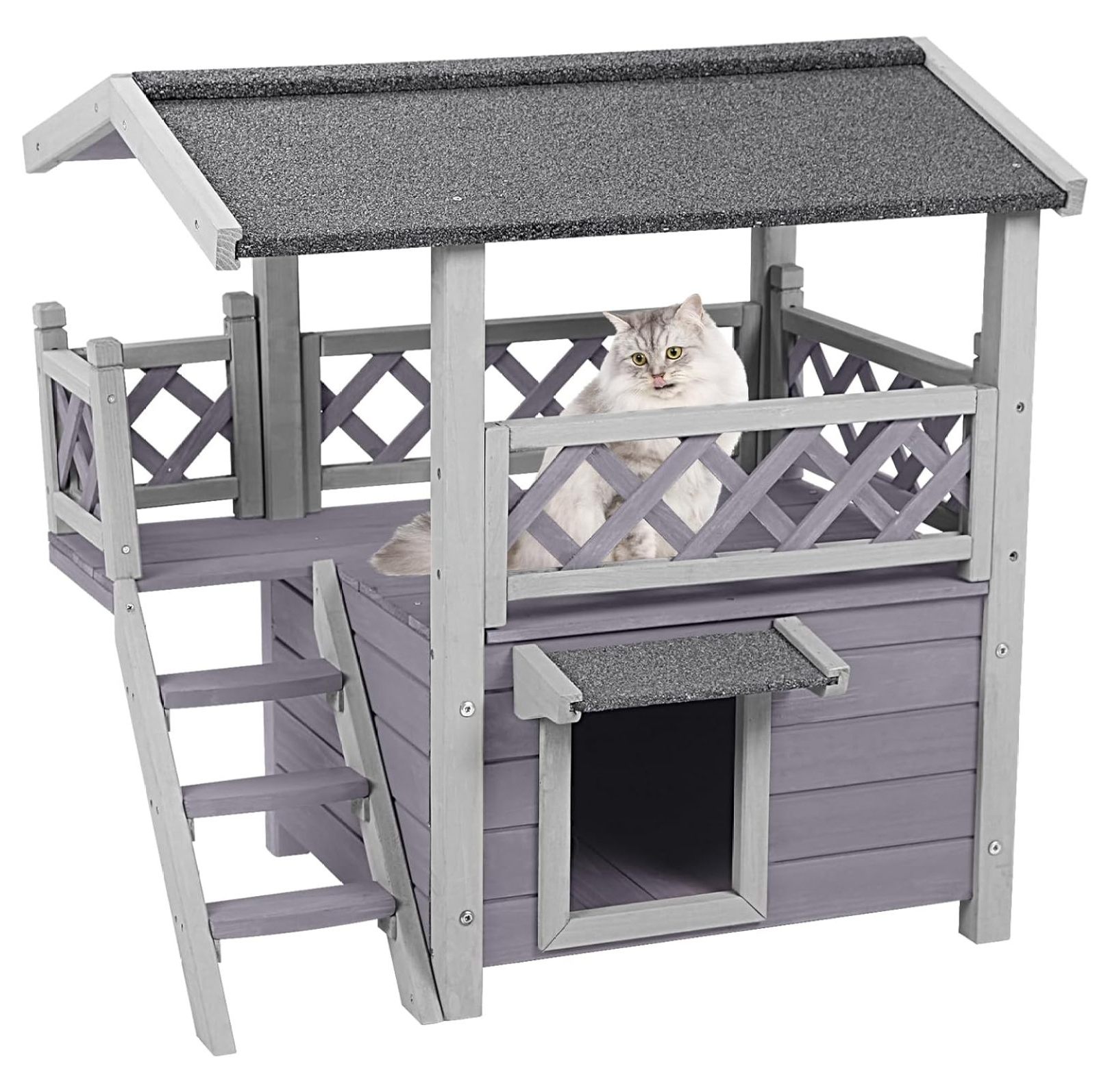 JTAOT Weatherproof Outdoor Cat House,Feral Cats Shelter for Bunny Small ...