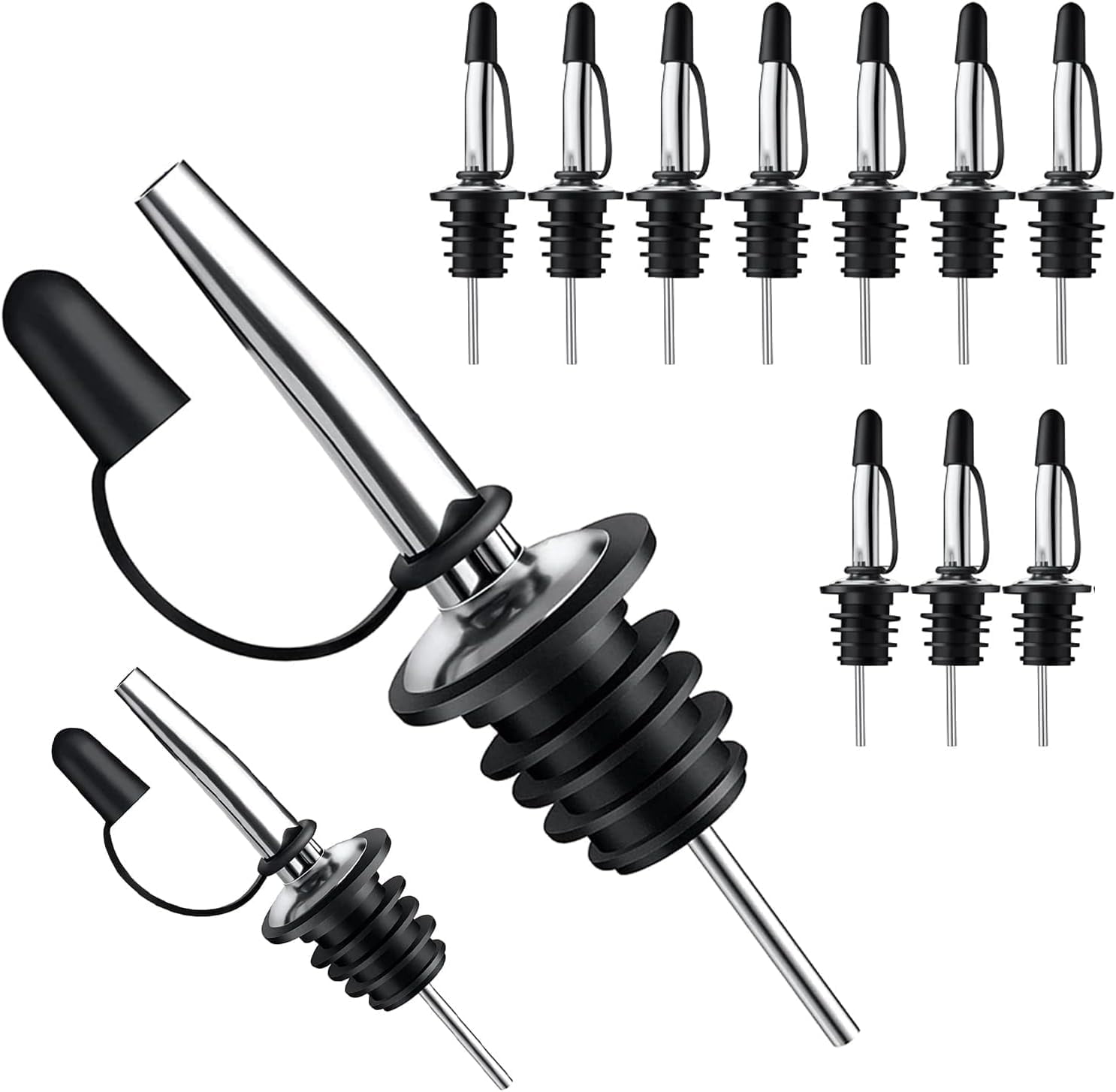 JTCAREERS 12 Pack Liquor Pour Spout, Pour Spouts for Bottles , Premium ...